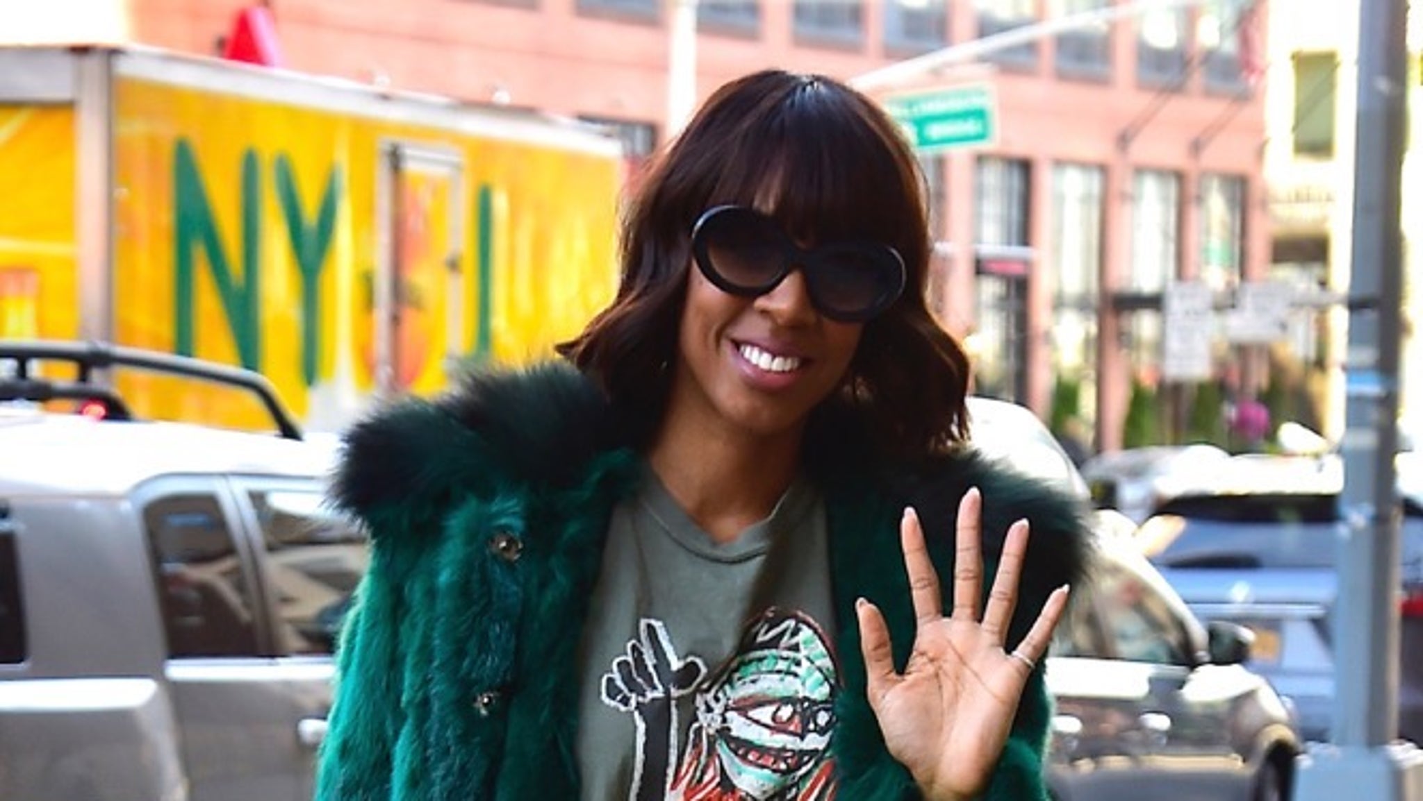 Kelly Rowland Wearing Fur