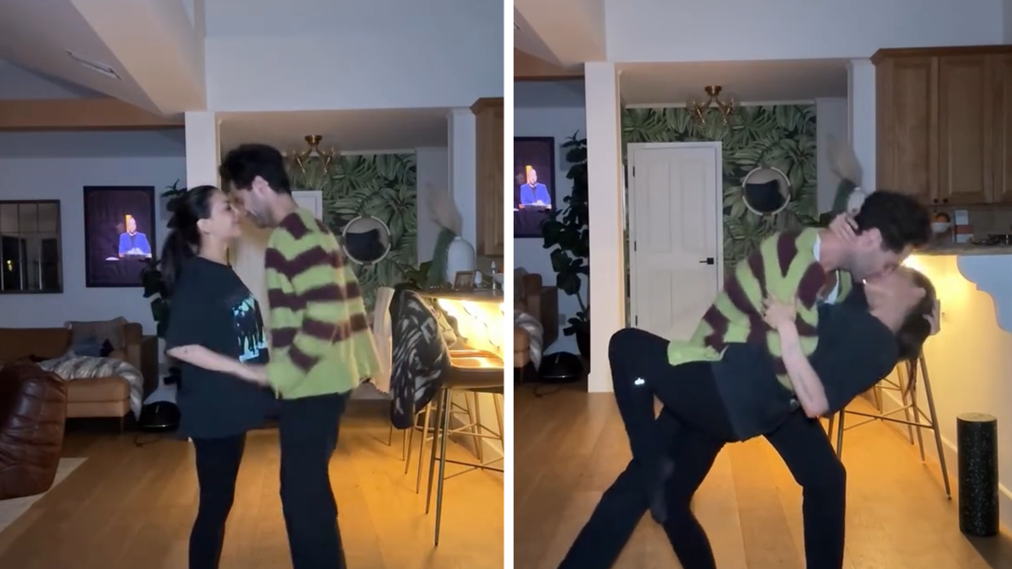 Sasha Farber Kisses Janel Parrish, Says He's the 'Luckiest Man'