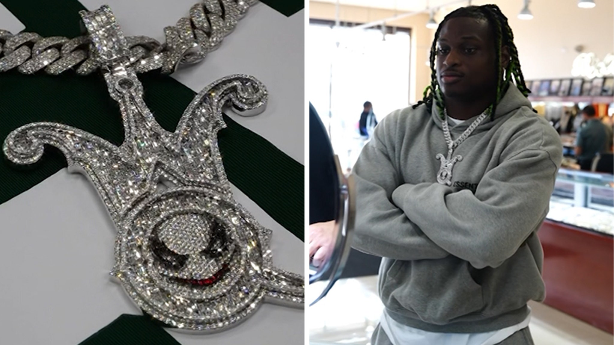 NFL's Quincy Williams Gets New Joker Chain Ahead of 'Monday Night Football'