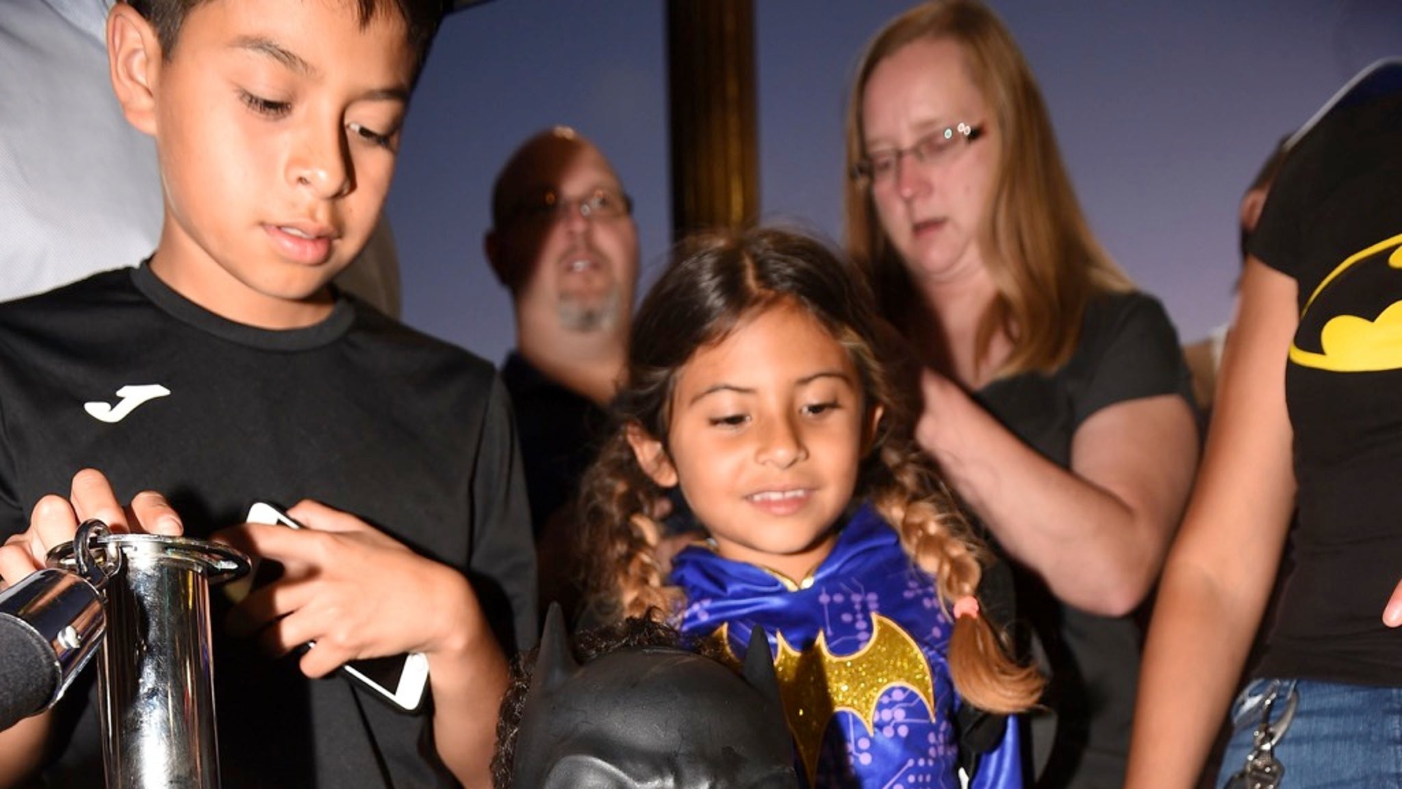 Batman Fans Show Up To Bat Signal Lighting Ceremony