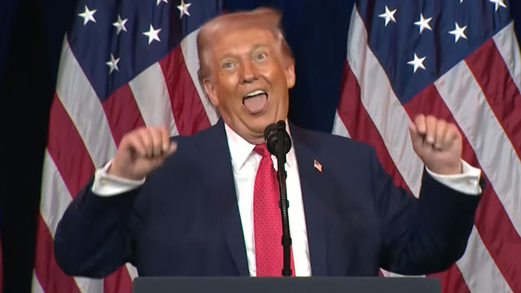 Donald Trump Debuts Dance Move Inspired By Weight-Lifting