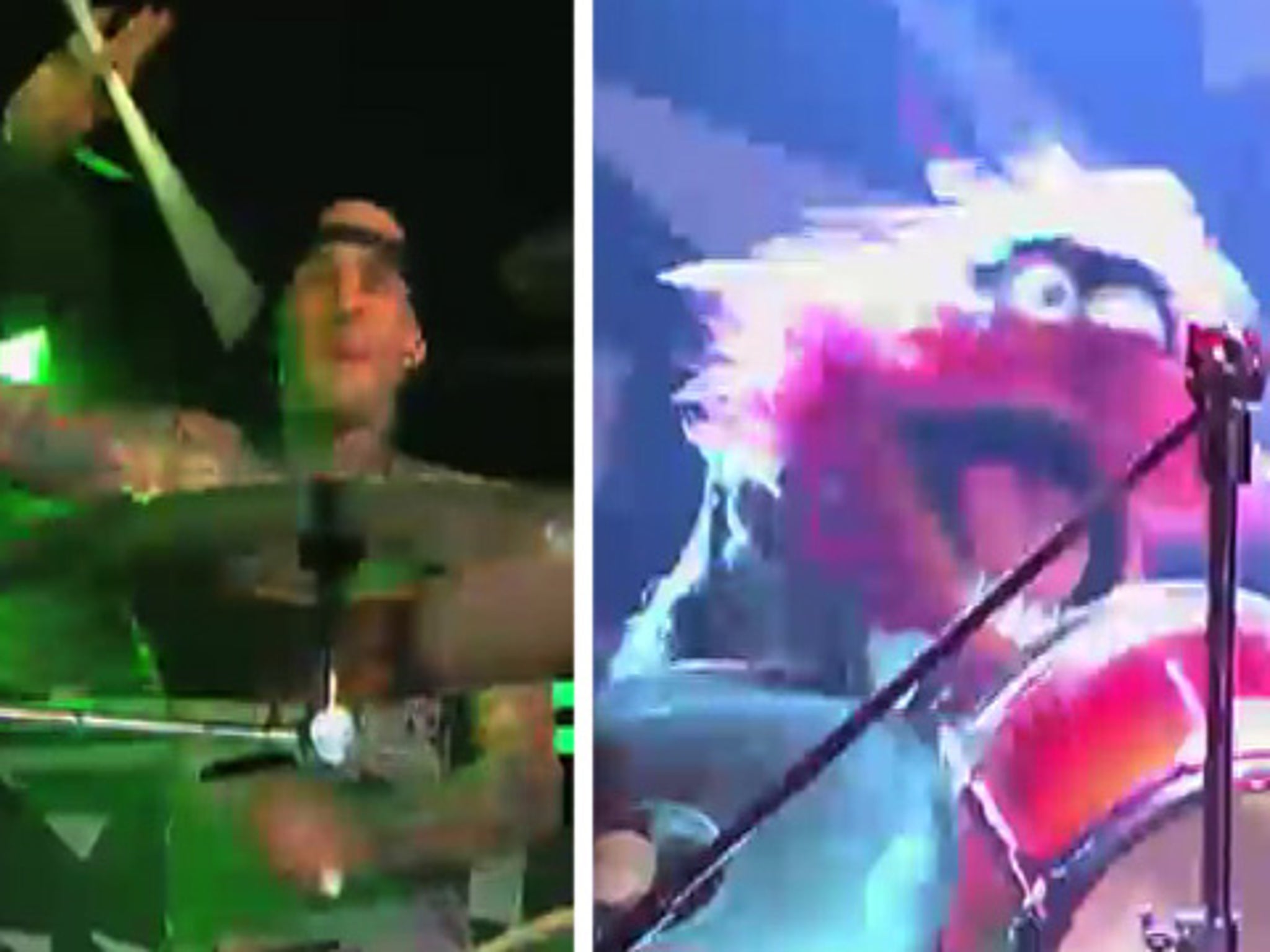 Animal Muppets Playing Drums