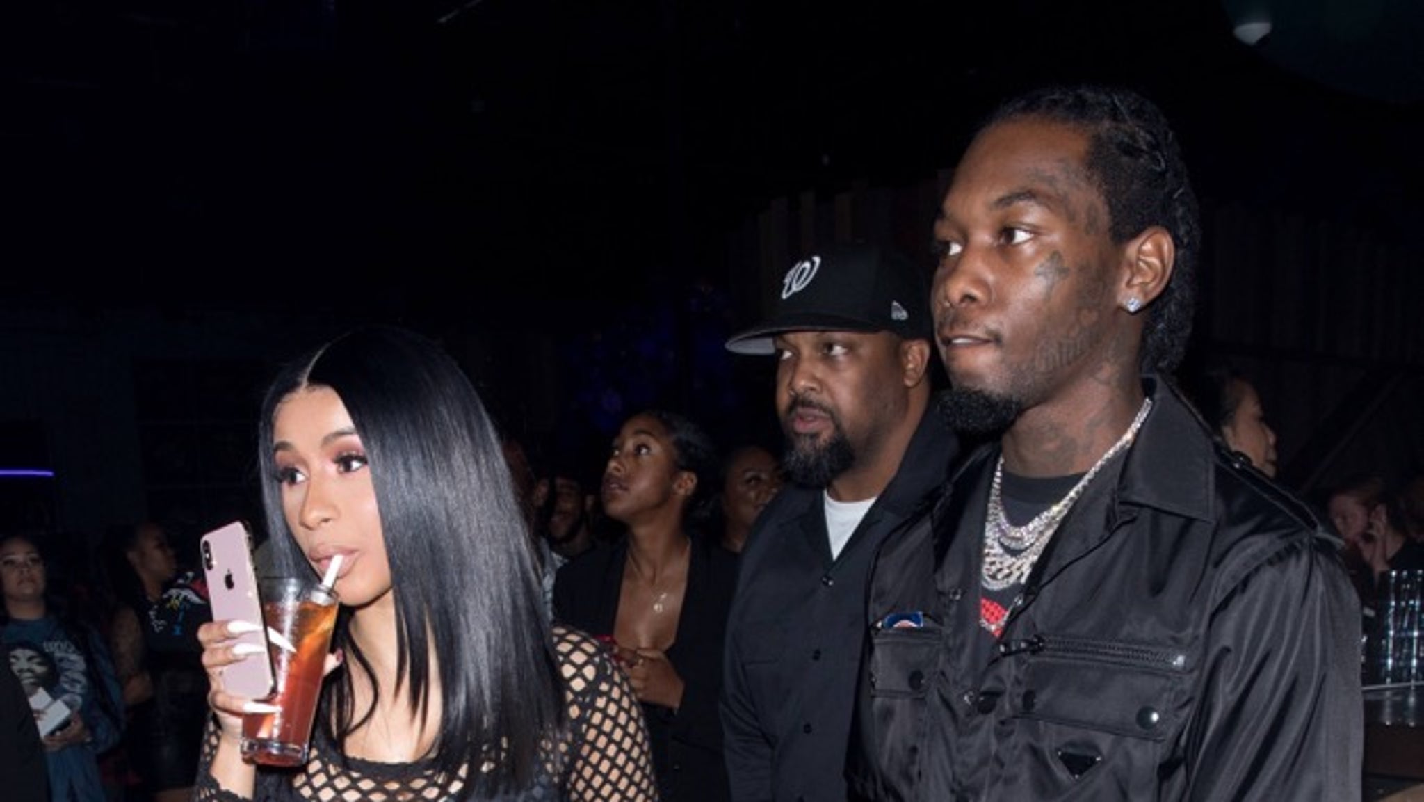 Cardi B and Offset Party with TakeOff on His 25th Birthday