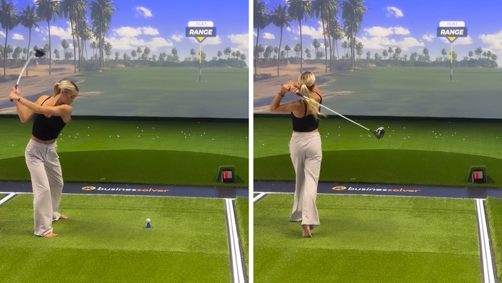 Olivia Dunne, Paul Skenes Hang With Tiger Woods at TGL Event