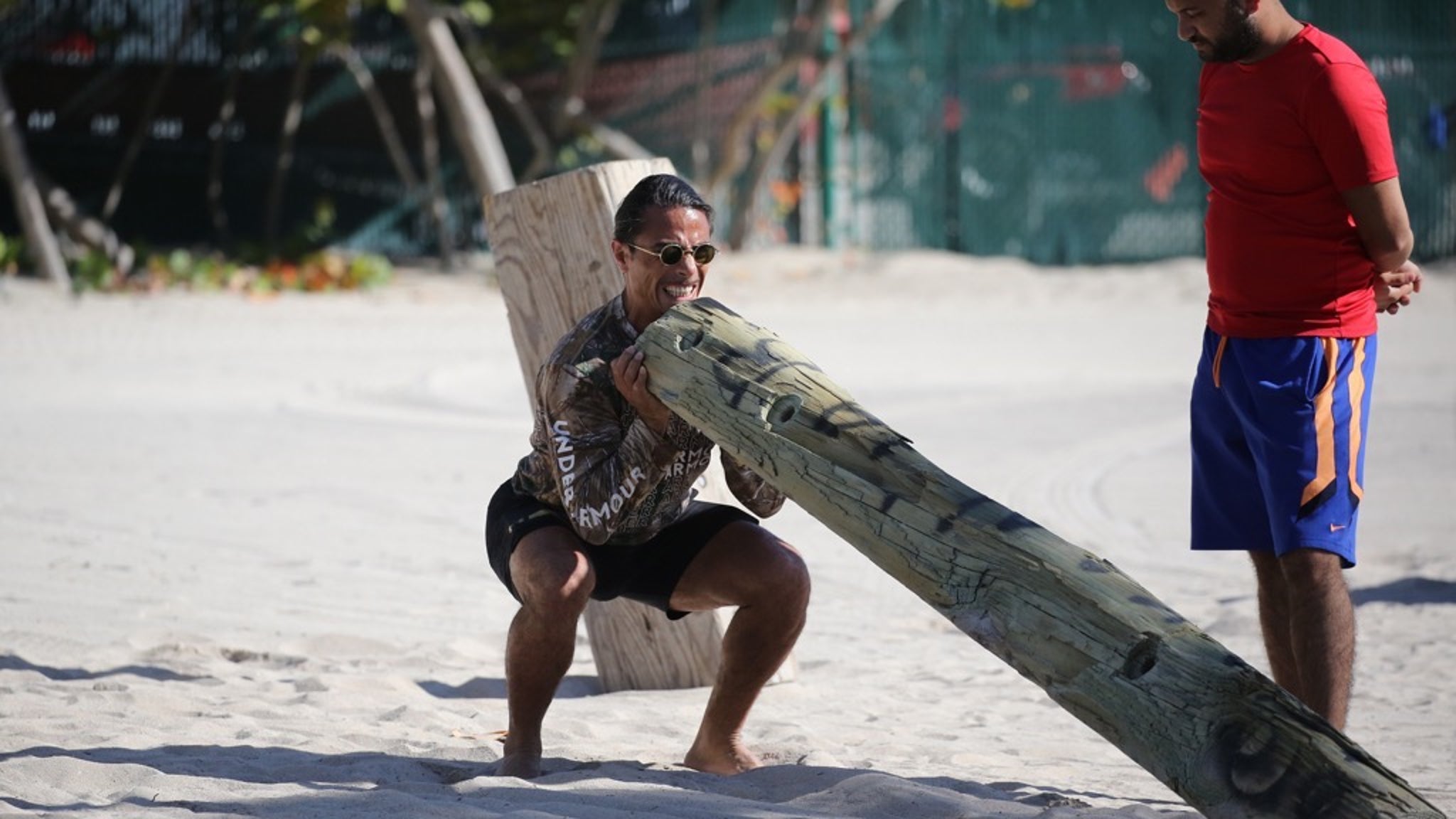 Salt Bae Workin' Out In Miami -- Beachy Gains