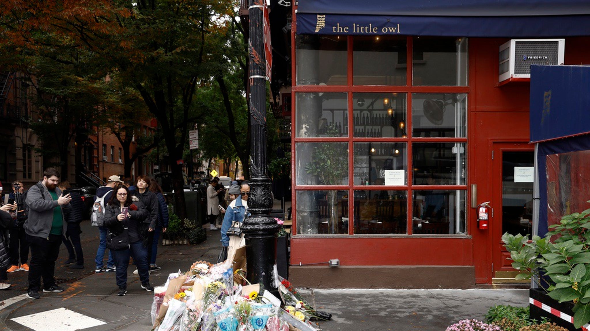 Matthew Perry Memorial Outside Of 'Friends' Apartment In NYC