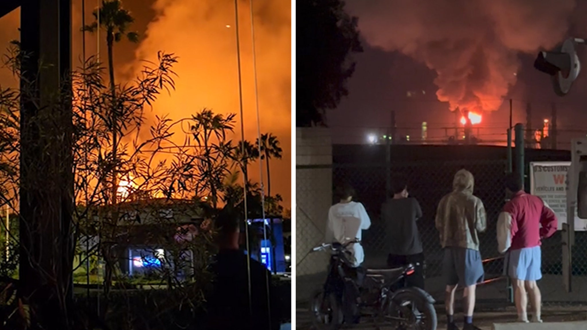 Oil Refinery Explodes in Southern California Causing Major Fire