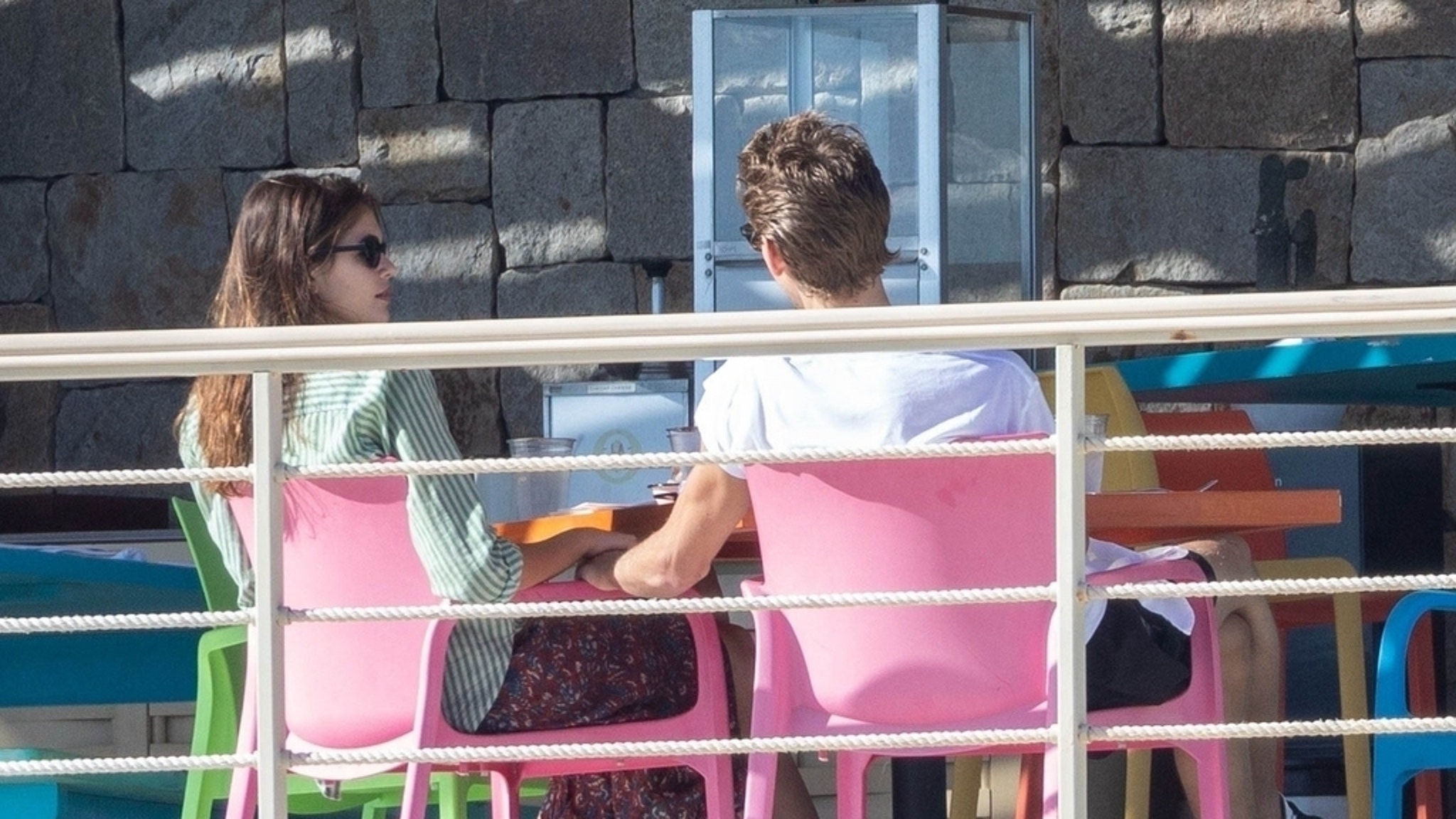 Austin Butler and Kaia Gerber Lounge Poolside in Mexico