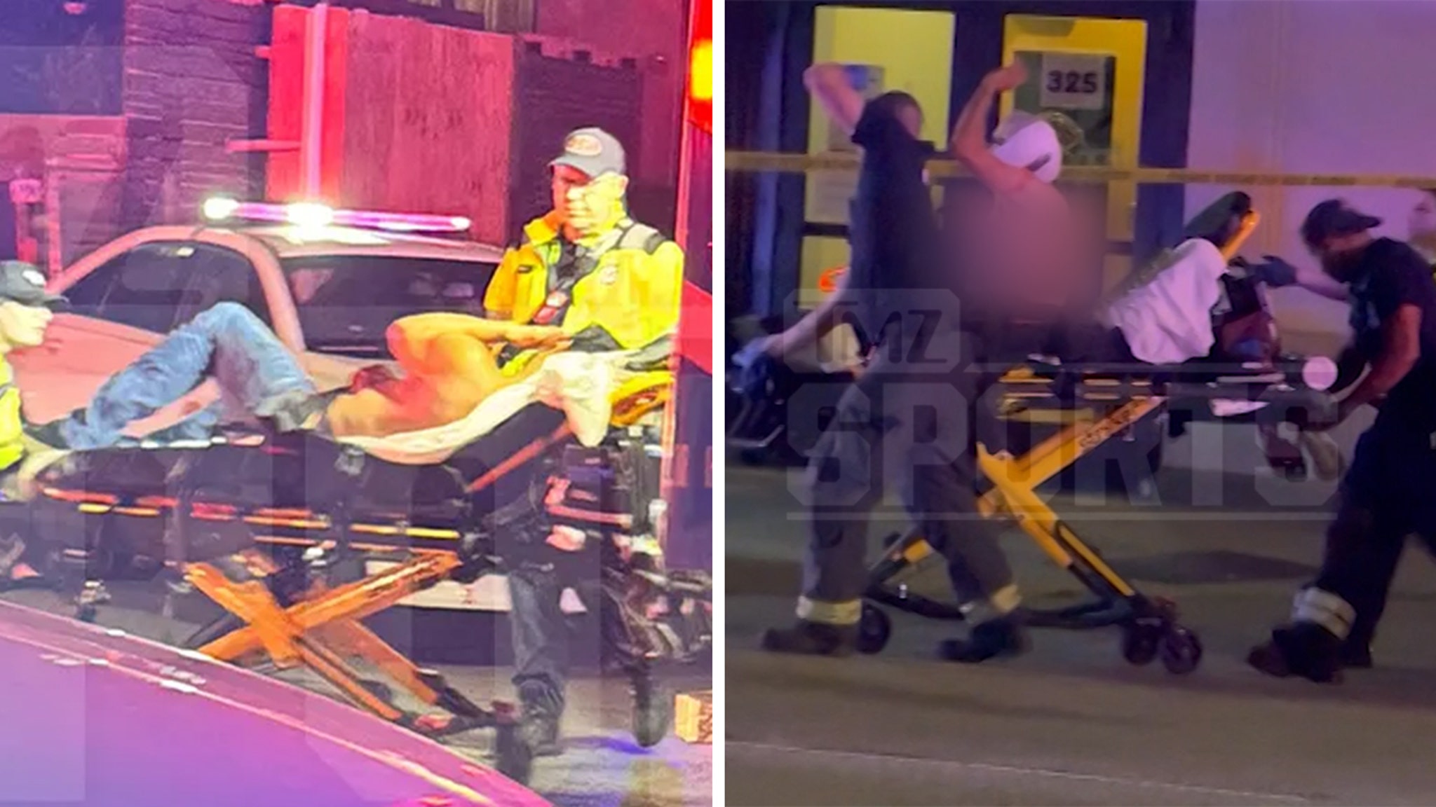 Alleged Victim In Mark Sanchez Stabbing Taken Away on Gurney