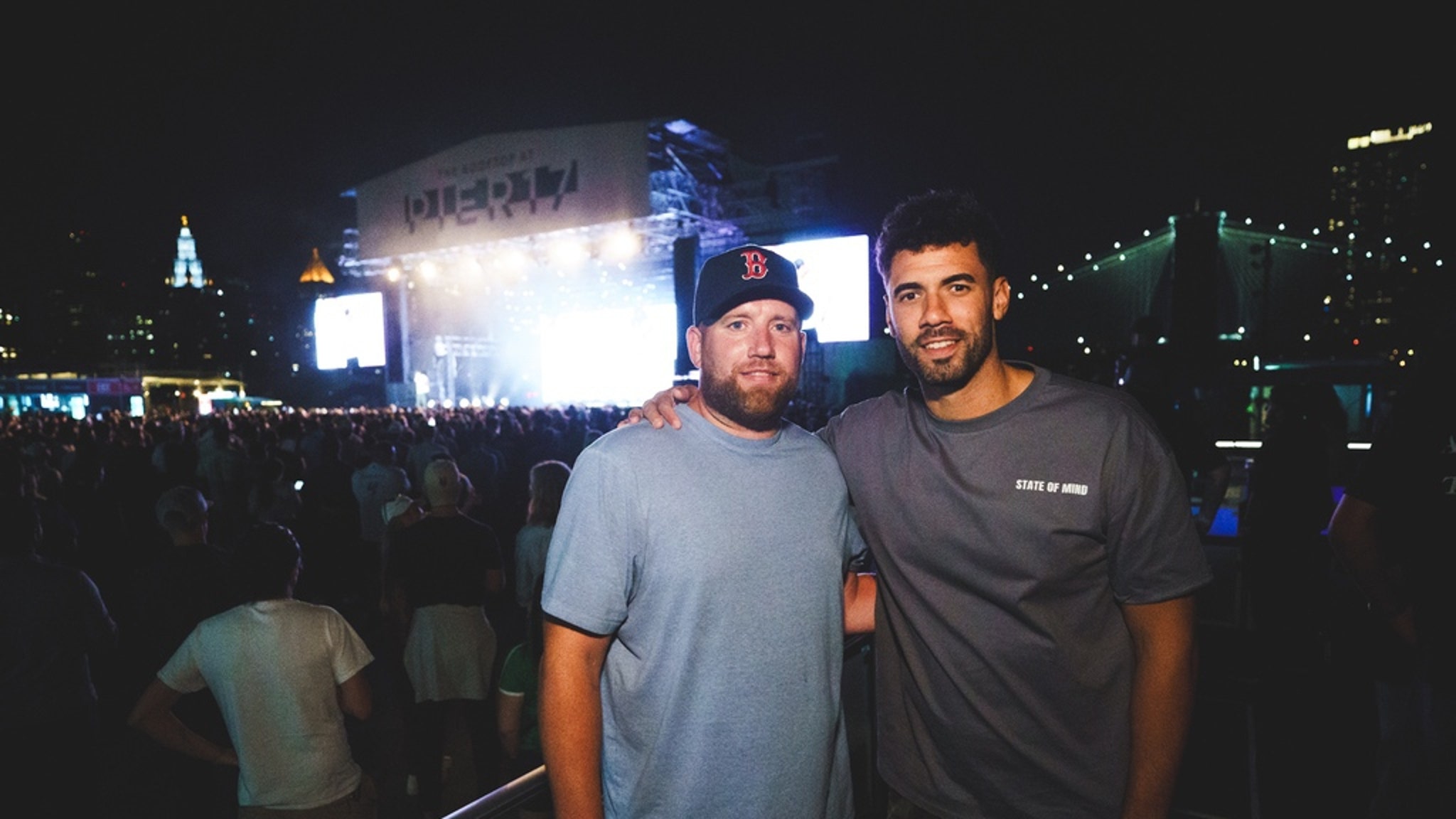 Aaron Rodgers & Marcus Stroman at The Just Mike Concert