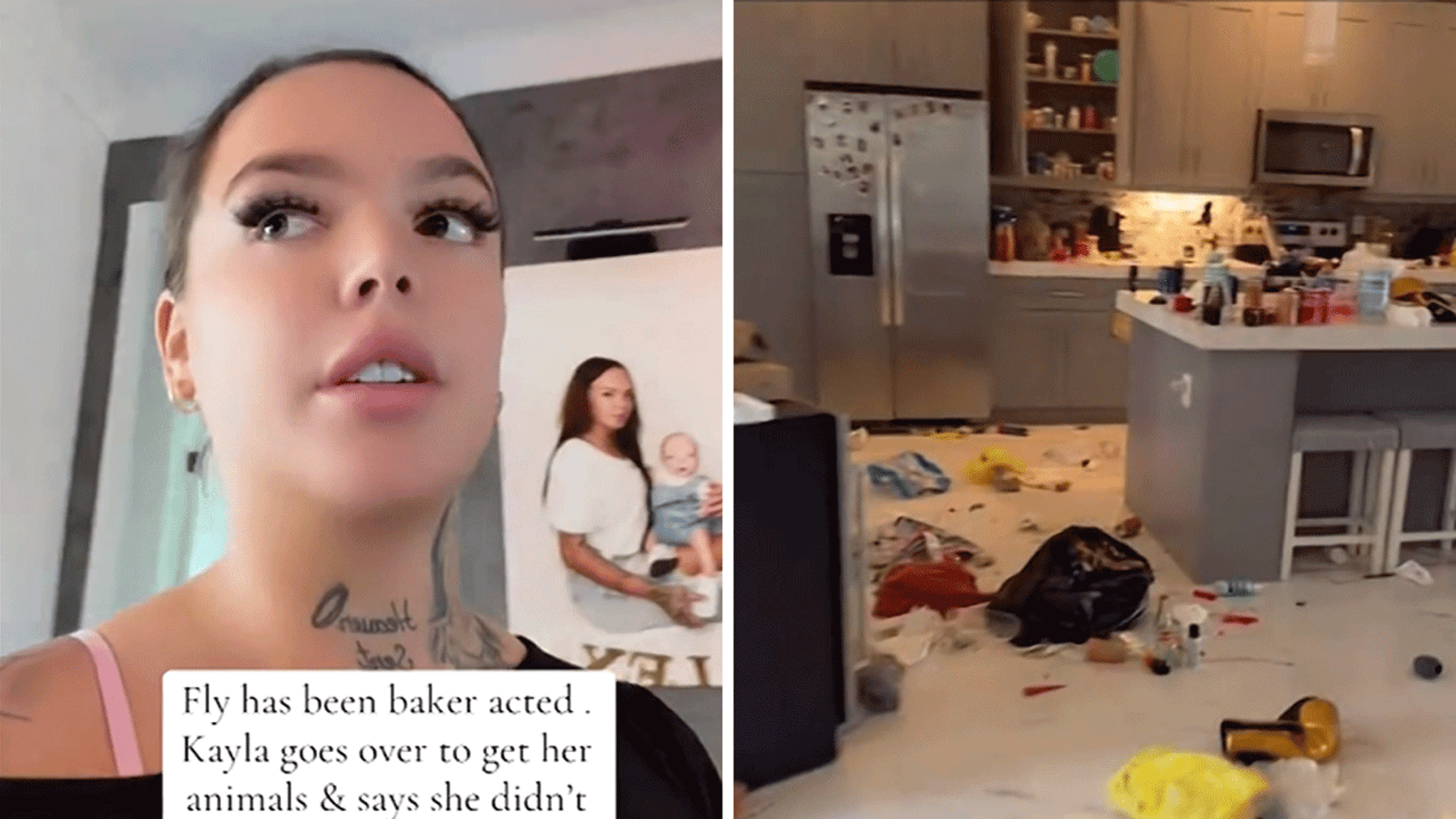 Kayla Thayla Walks Through Flyysoulja's Destroyed Home