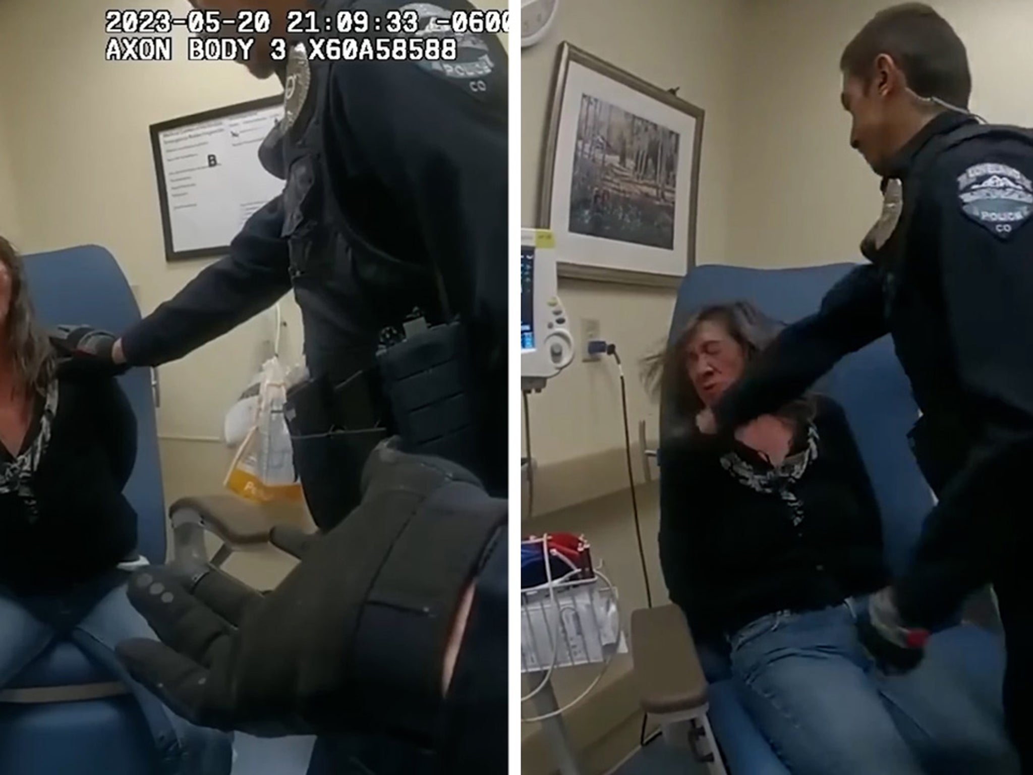 Woman Police Officer Arresting