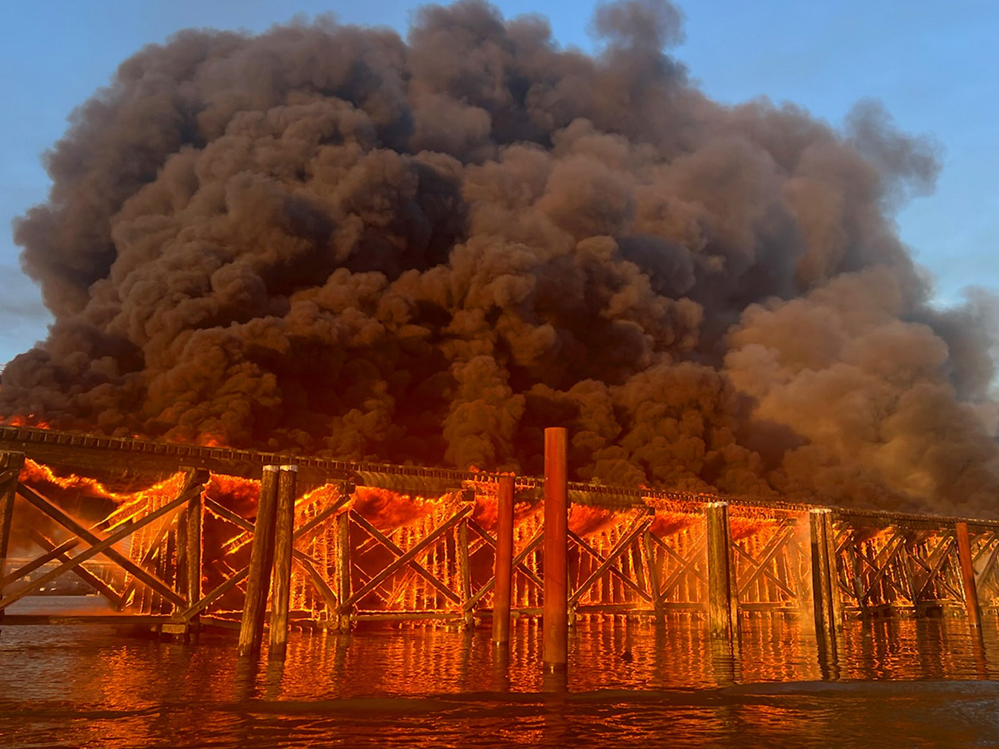 Wooden Bridge Fire