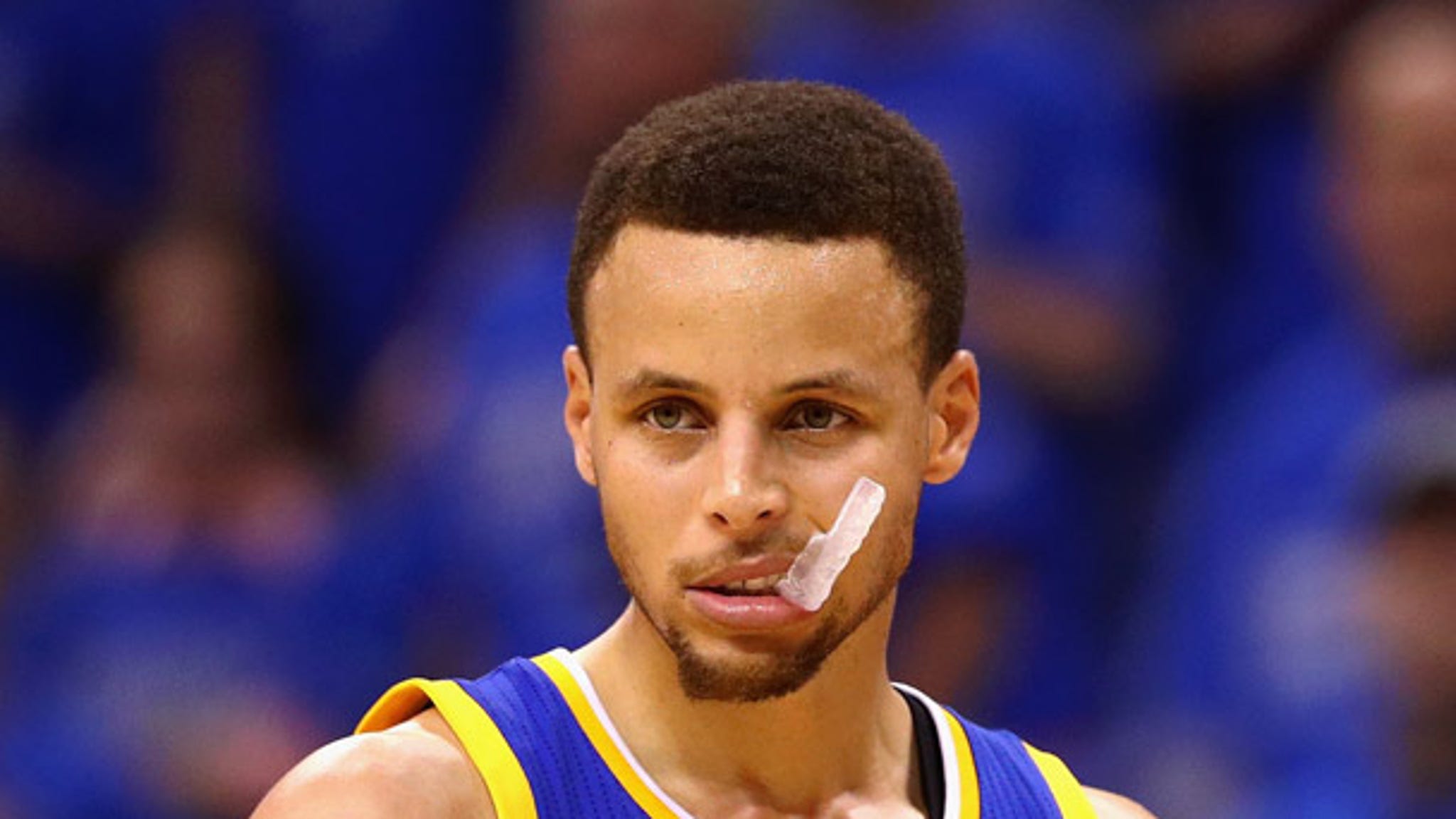 Steph Curry Can't Figure Out How To Use A Mouth Guard