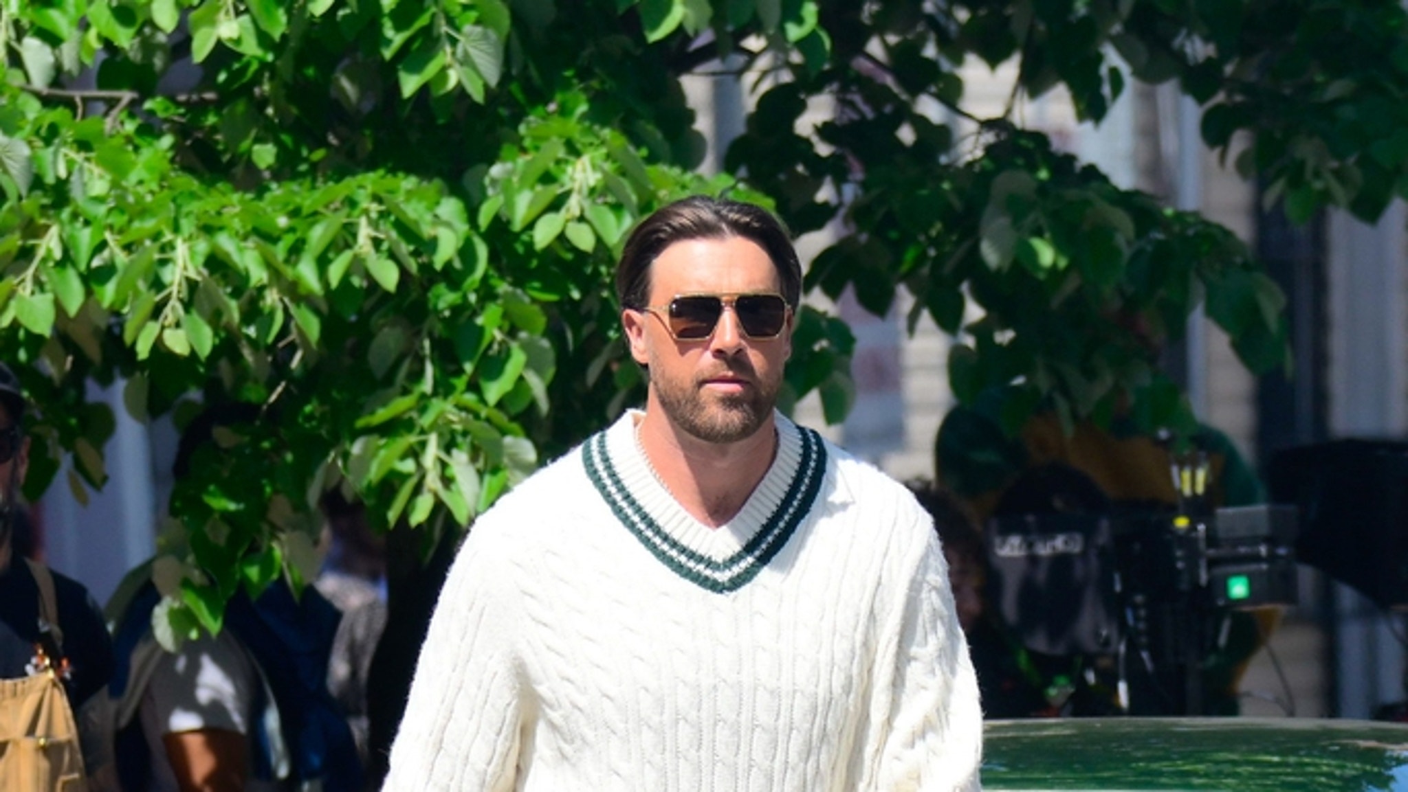 Travis Kelce Rocks Taylor Swift-esque Sweater For Photoshoot In NYC