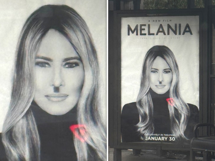 Melania Trump Movie Posters Defaced With Hitler 'Stache Across L.A.