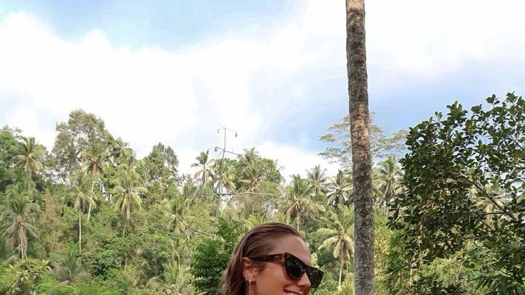 Stacy Keibler Stuns In Black Bikini During Bali Vacation