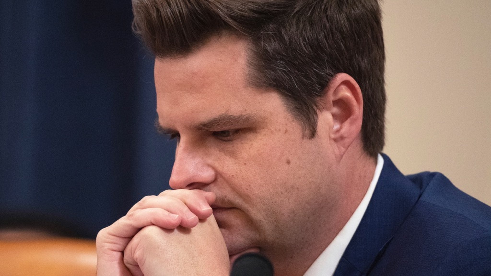 Matt Gaetz Touching His Face