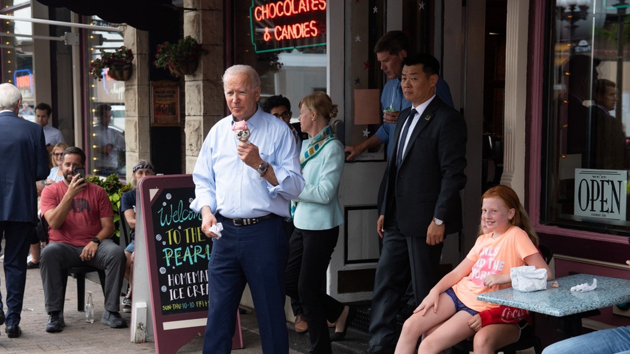 President Joe Biden Eating Ice Cream