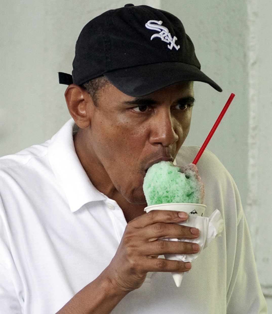 Obama Eating Ice Cream
