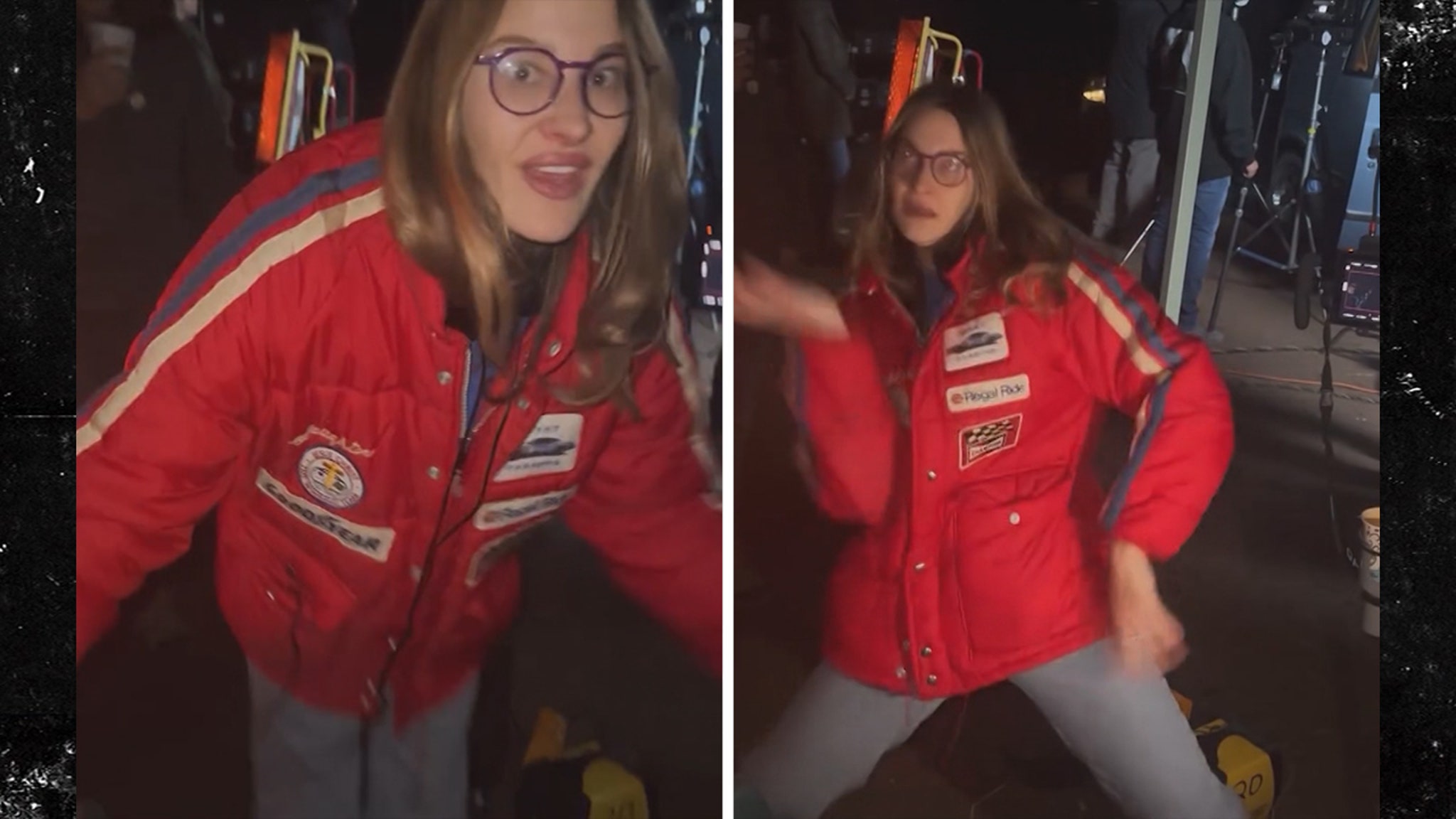 Destry Spielberg Dances on Set