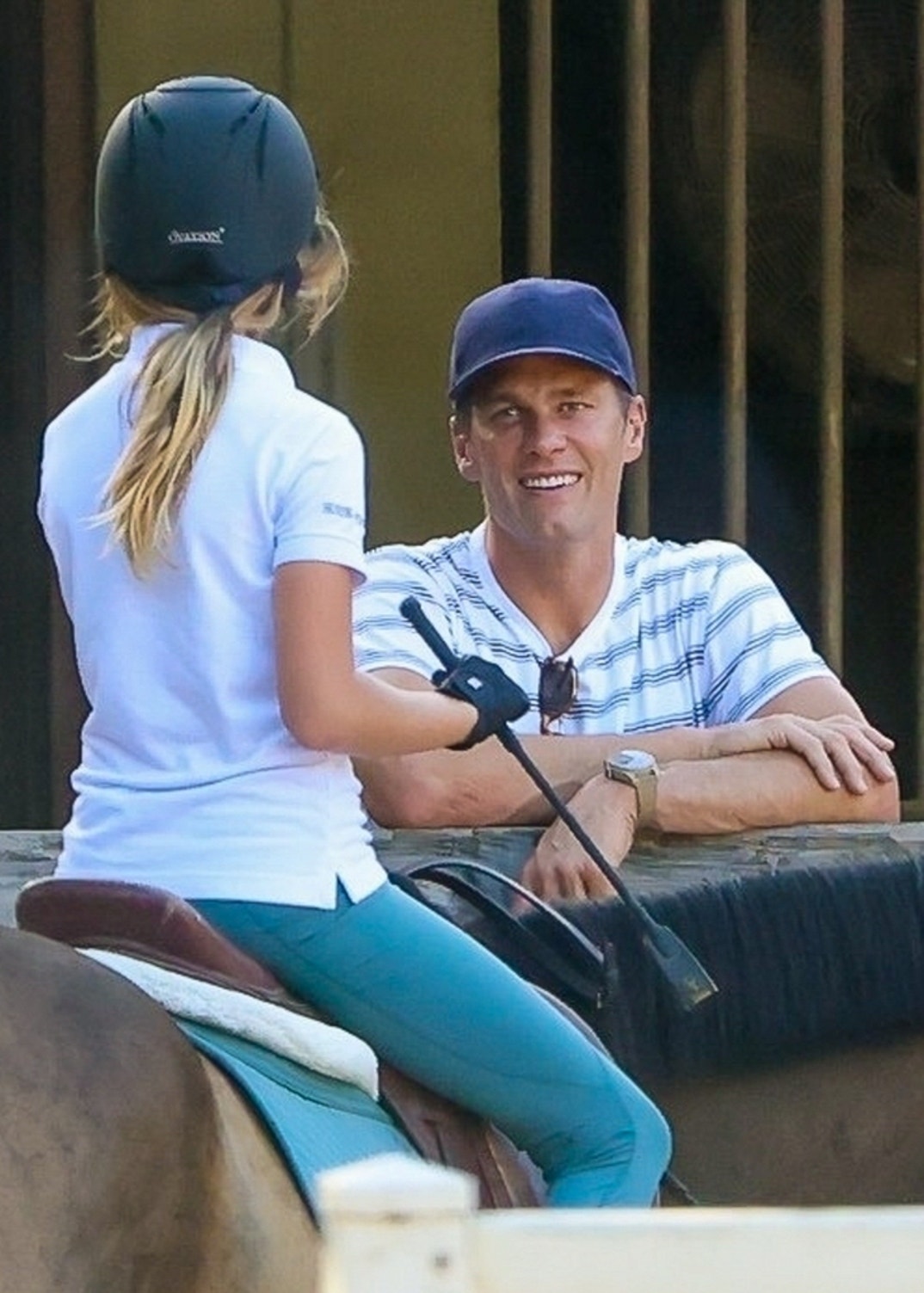 Tom Brady Watches Daughter Riding Horseback