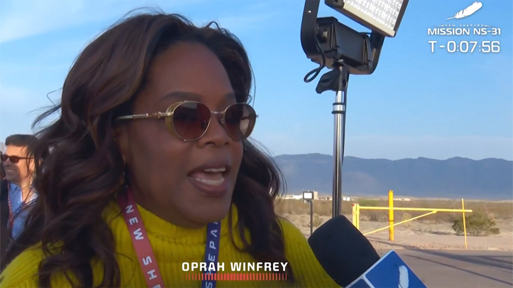 Oprah Roots For Gayle King During Space Launch