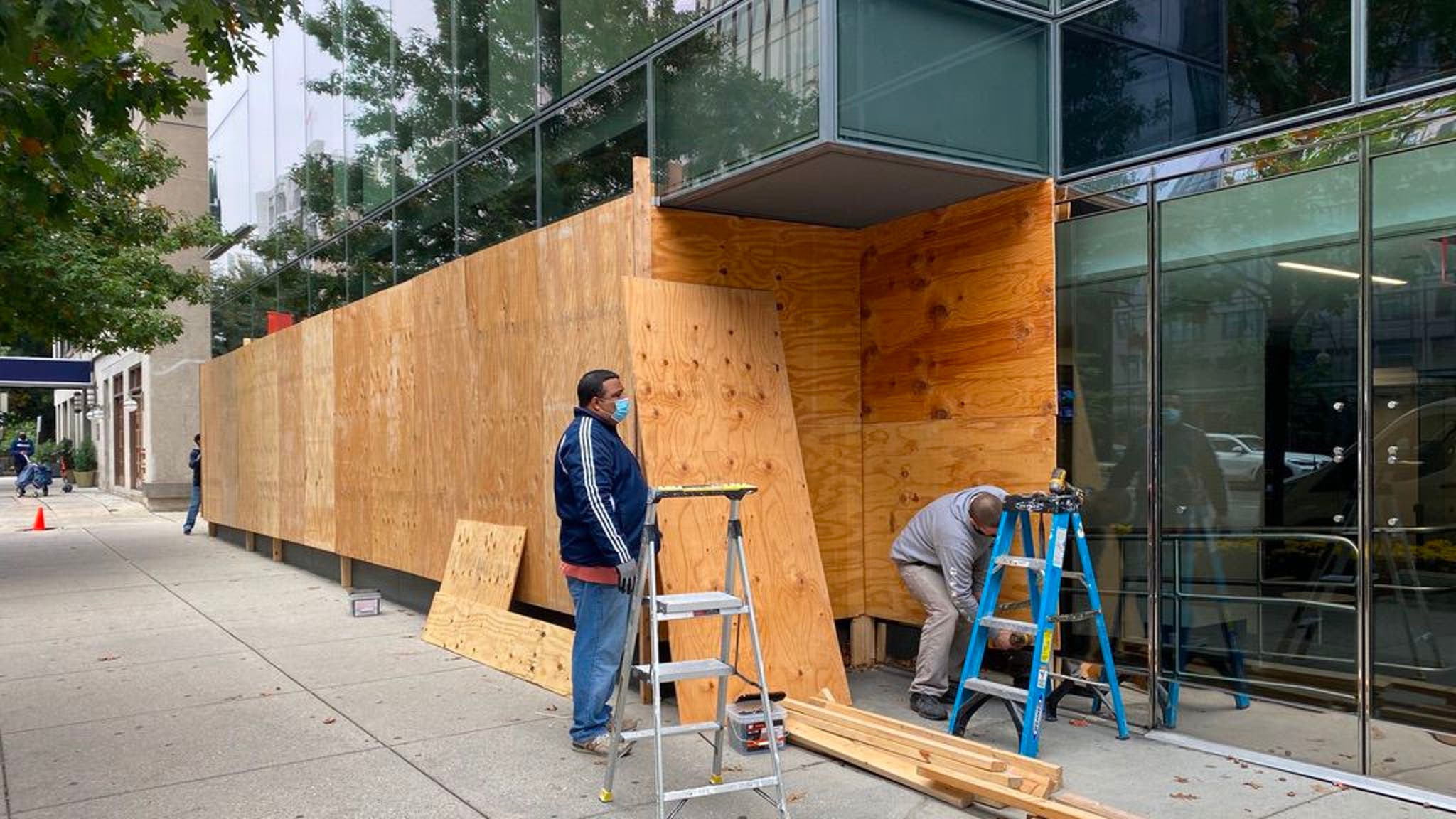 D.C. Buildings Board Up Windows Ahead of Election
