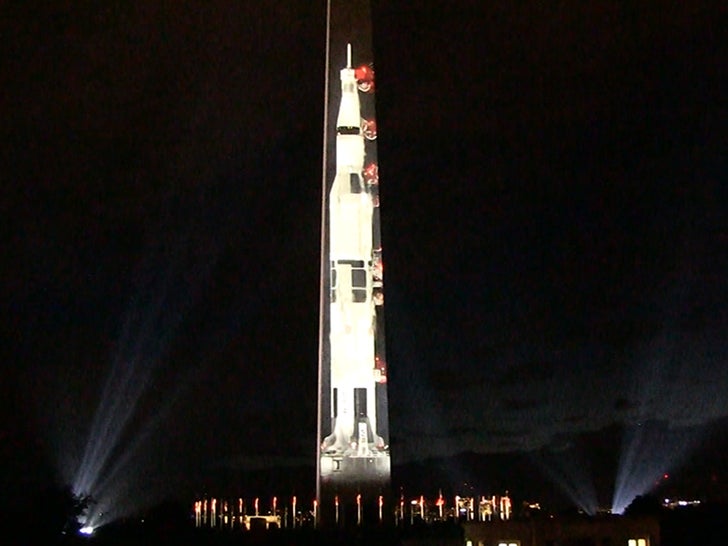 Washington Monument Commemorates 50th Apollo 11 Moon Landing Anniversary