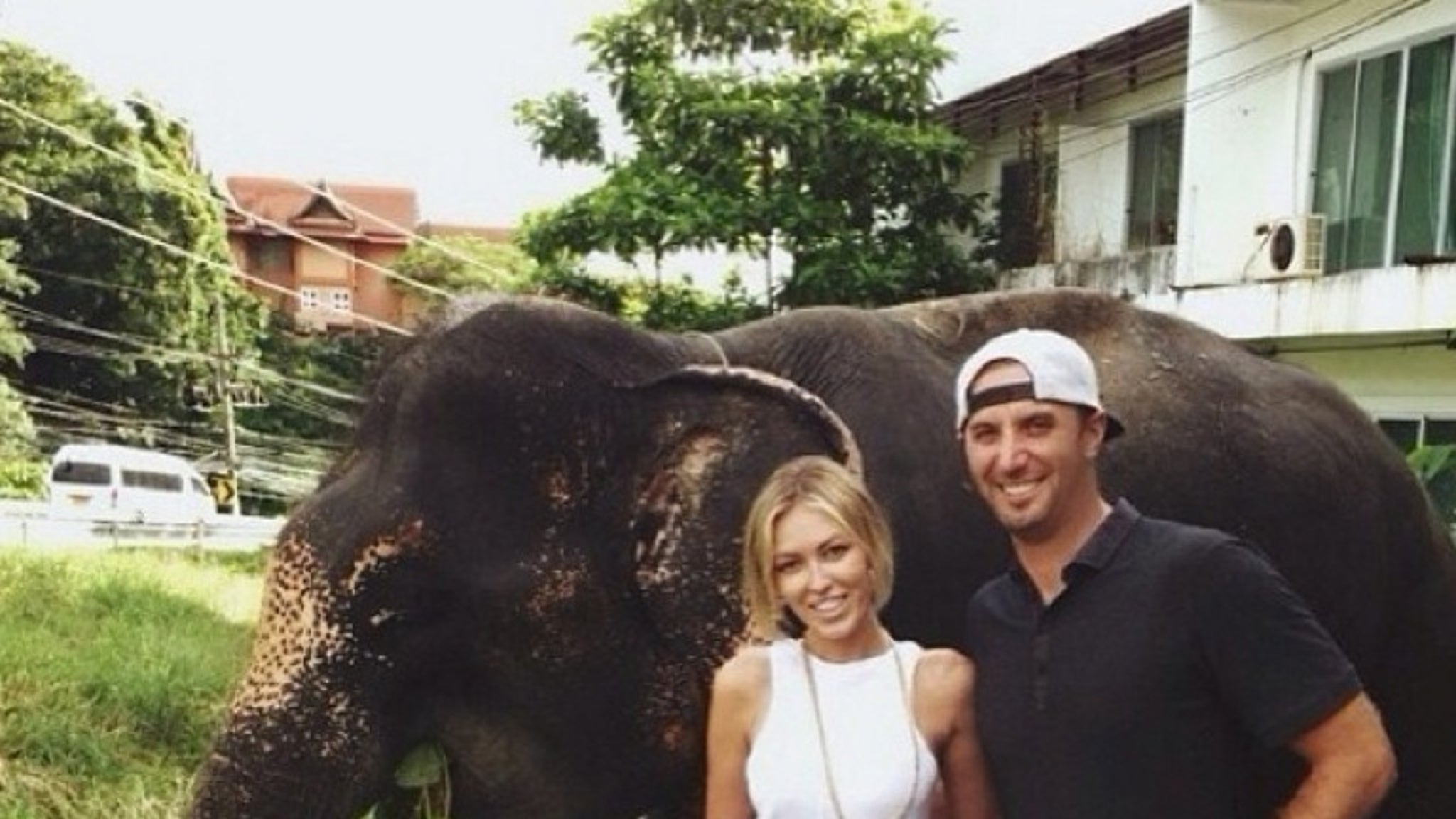 Paulina Gretzky & Dustin Johnson -- The Proud Parents