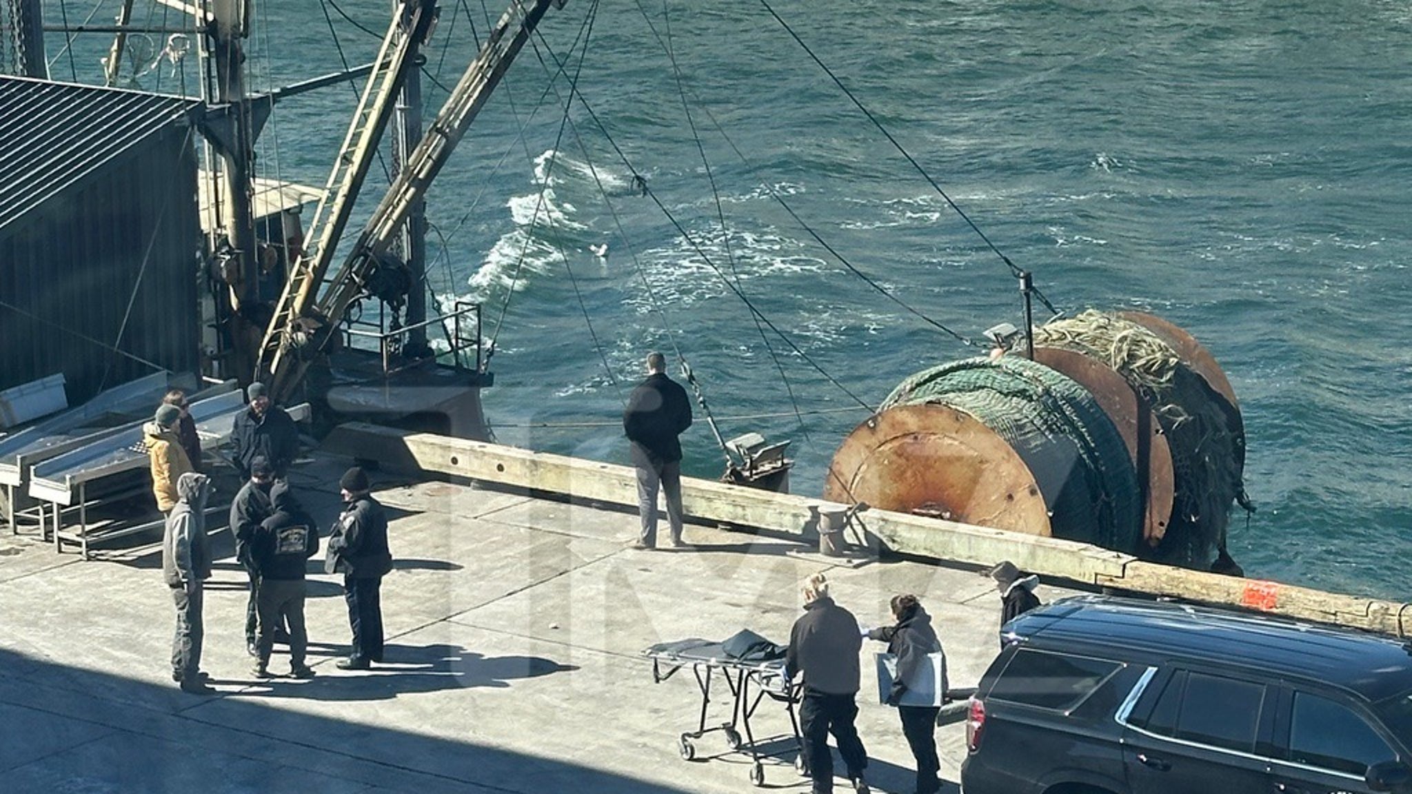 Bringing In The Dead Body Caught Off Coast of Boston
