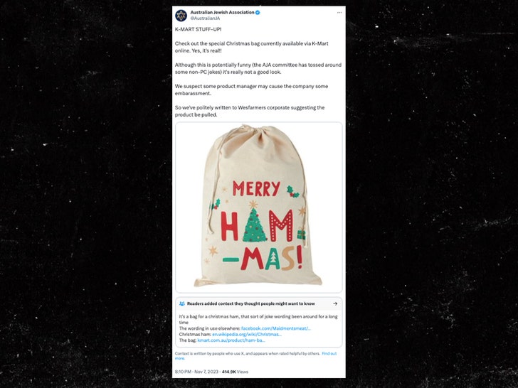 Kmart Australia puxa sacola de Natal 'Merry Ham-Mas' após protestos ...