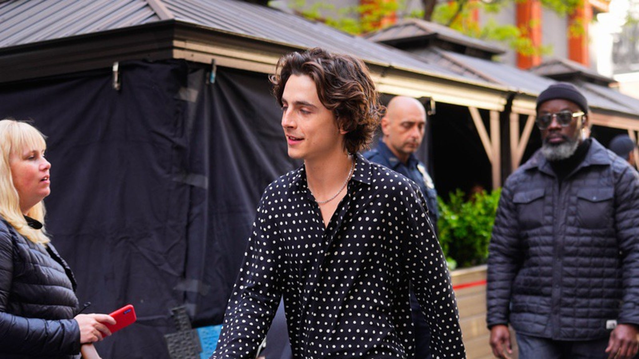 Timothée Chalamet filming Commercial In New York -- Behind The Scenes