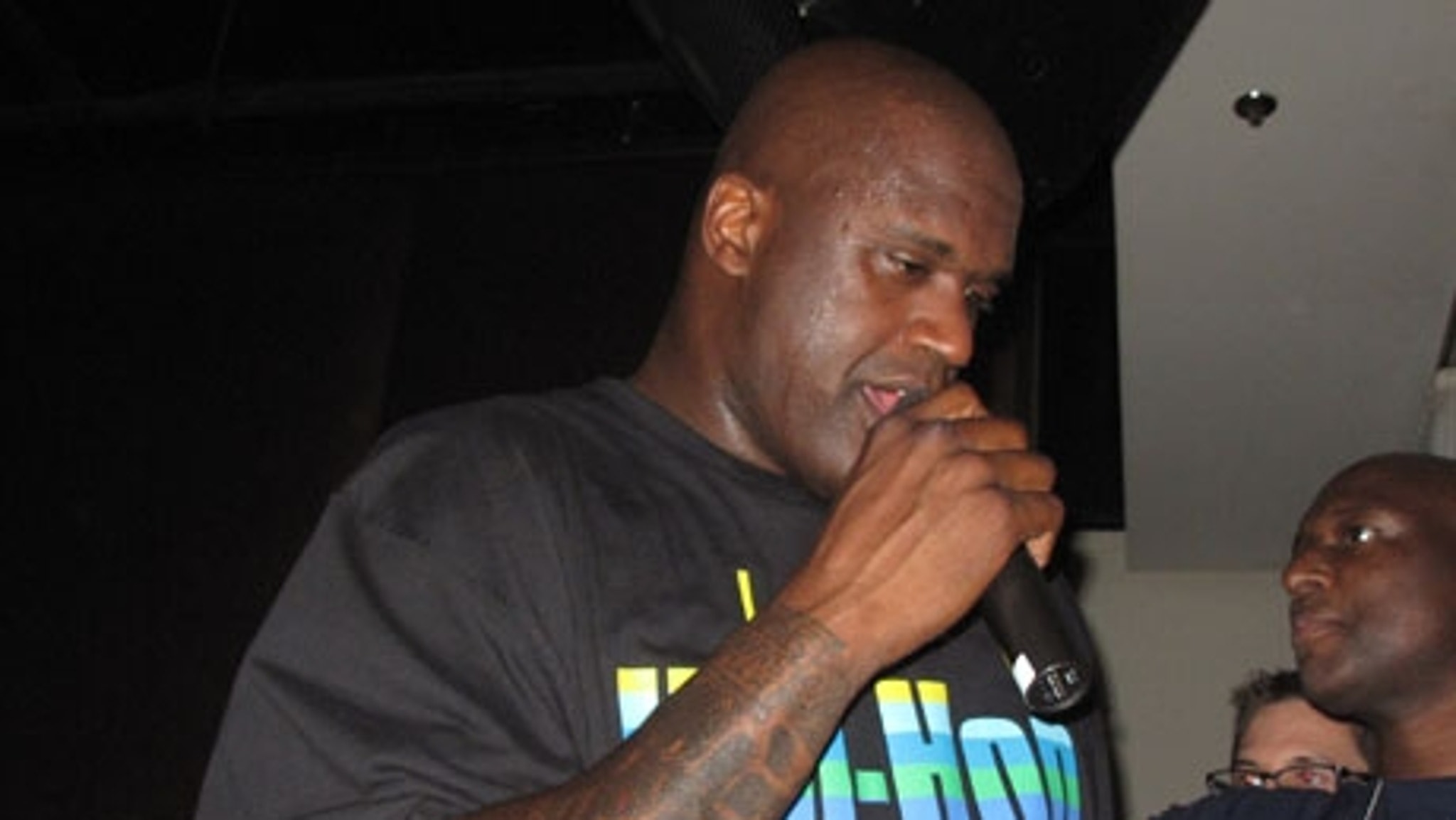 Shaq Sweats in Vegas