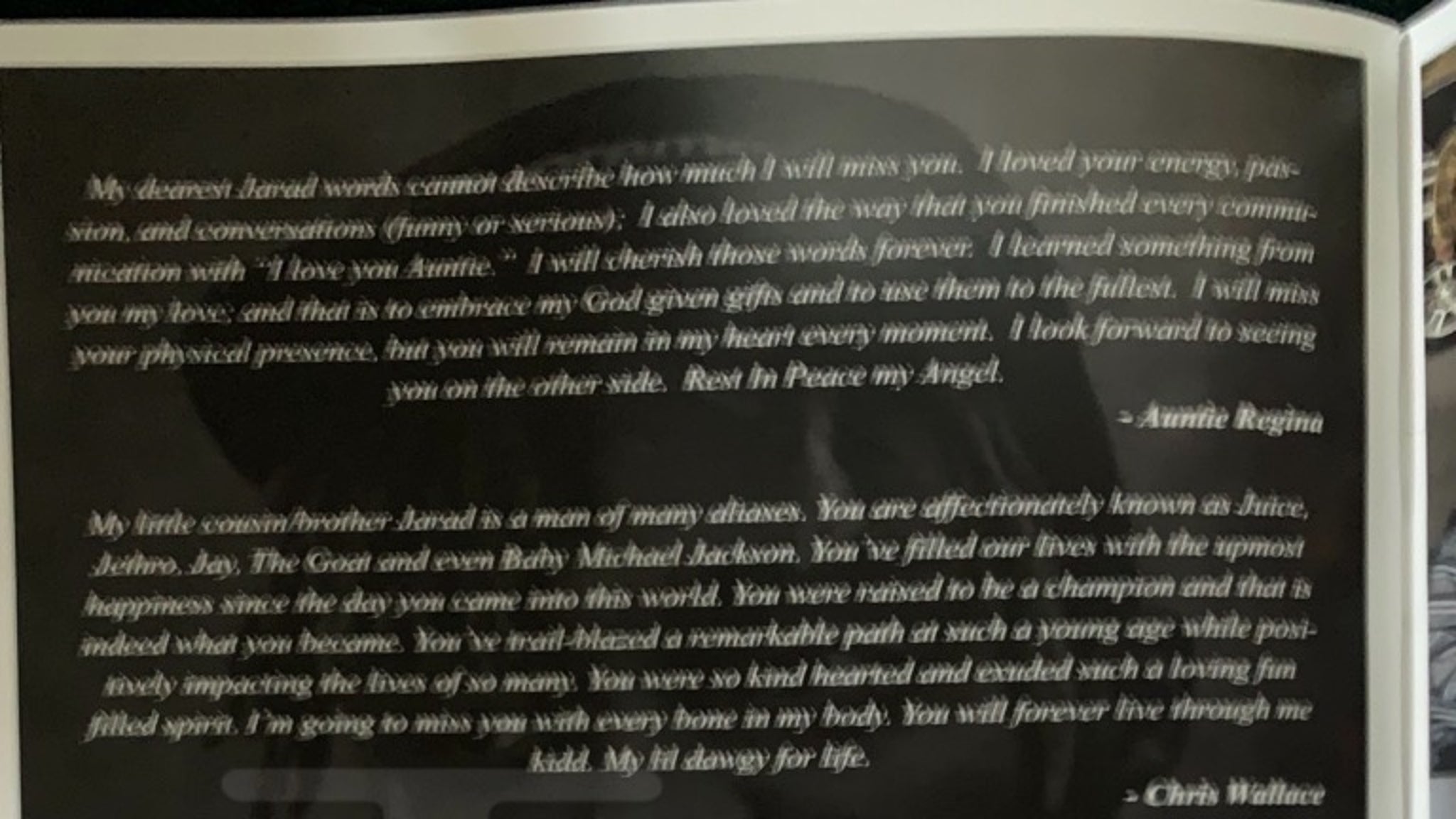 Juice WRLD -- Funeral Program