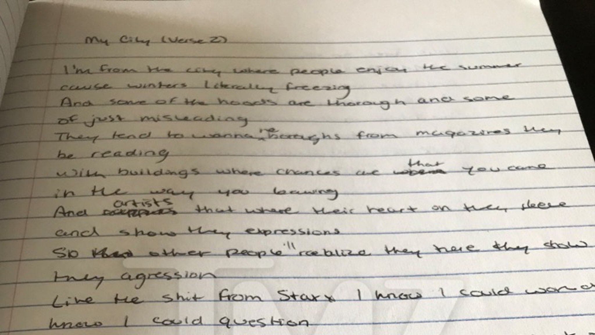 Drake's Lyrics Notebook -- For Sale!