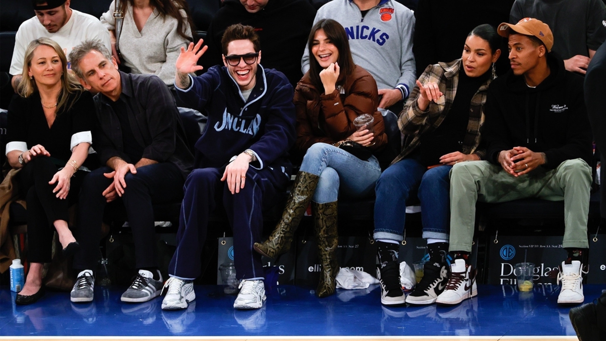 Pete Davidson and Emily Ratajkowski Courtside for Knicks Game