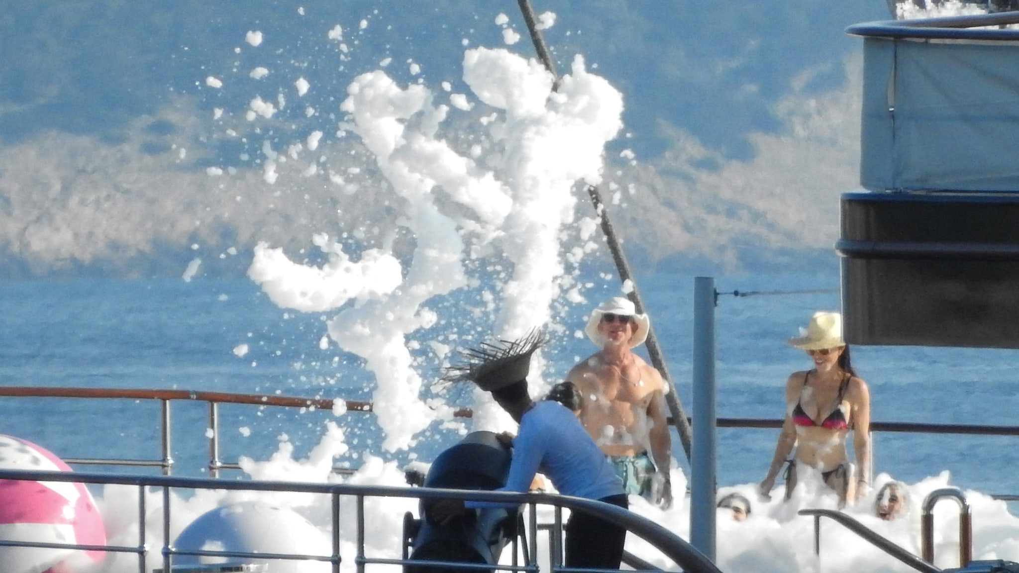 Jeff Bezos And Lauren Sanchez Throw A Foam Party On Their Yacht In Croatia