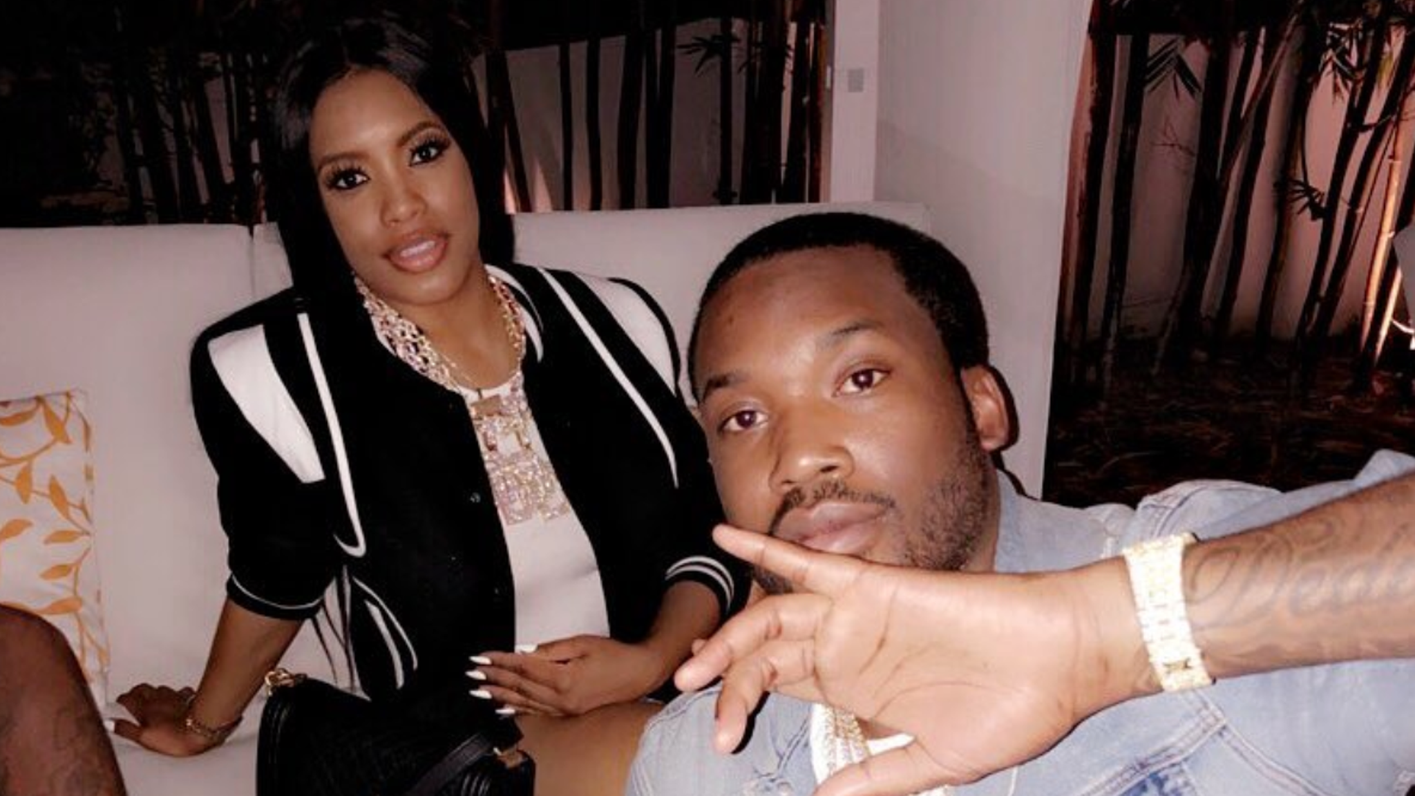 Meek Mill and Milan Harris -- The Proud Parents