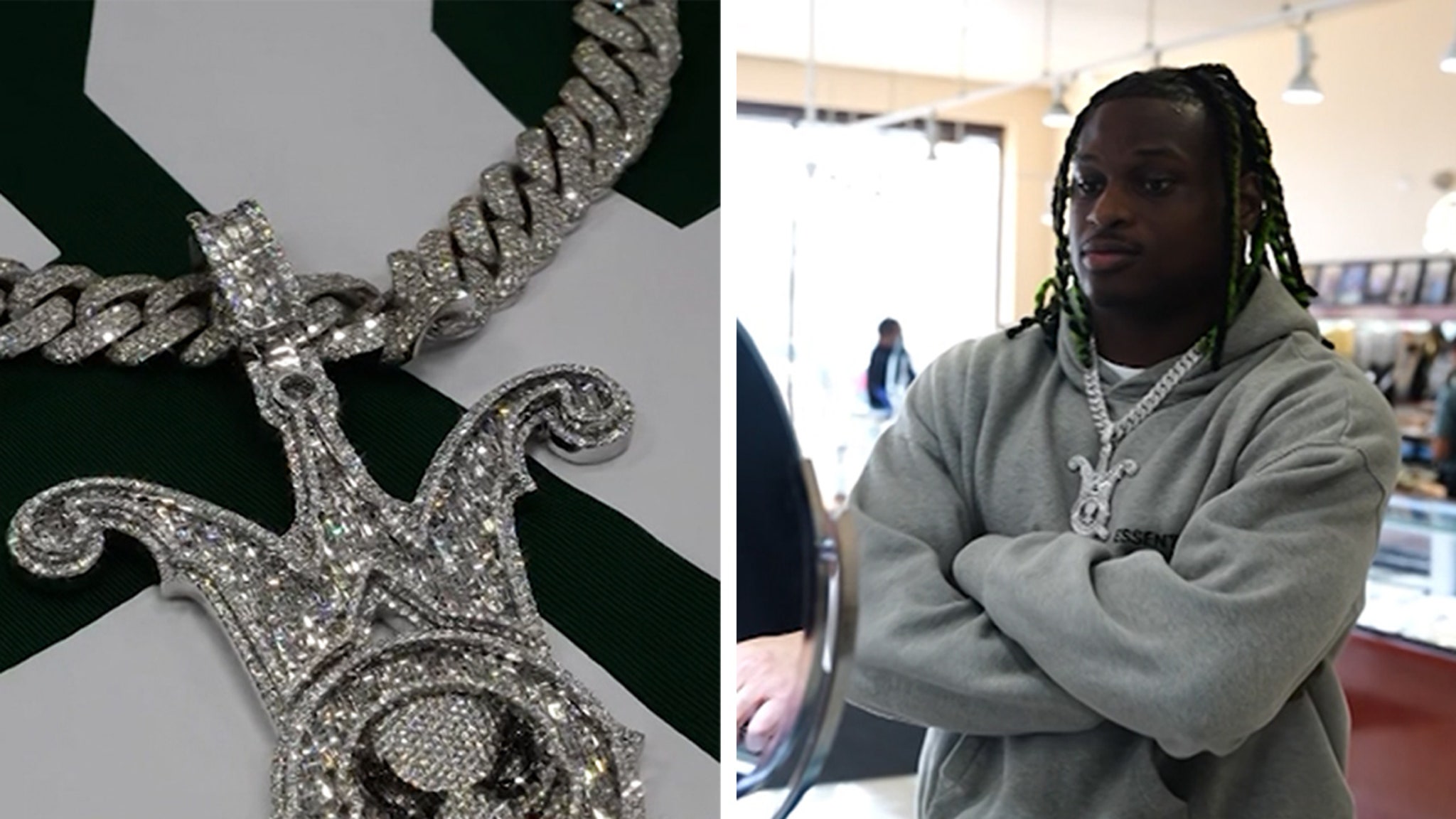 NFL's Quincy Williams Gets New Joker Chain Ahead of 'Monday Night Football'