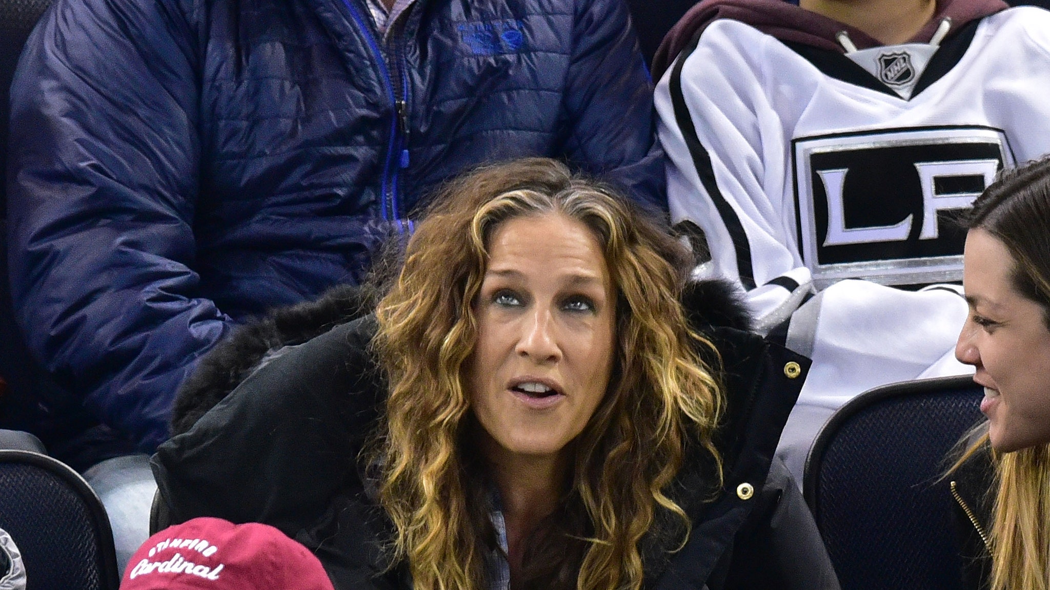 SJP reads a book at Rangers/Kings game