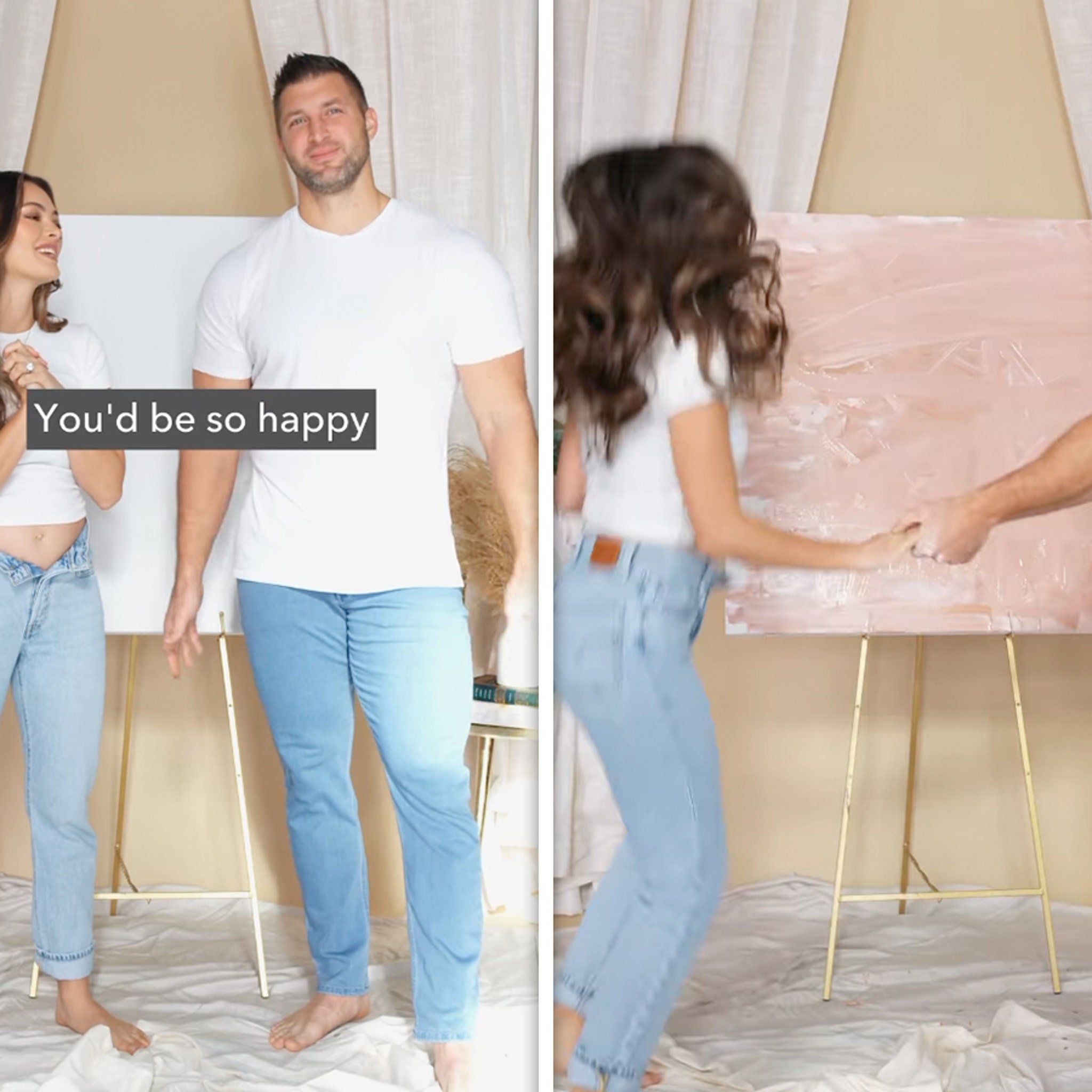 Tim Tebow Vriendin Bodypaint Tim Tebow's Wife Overcame Terrifying