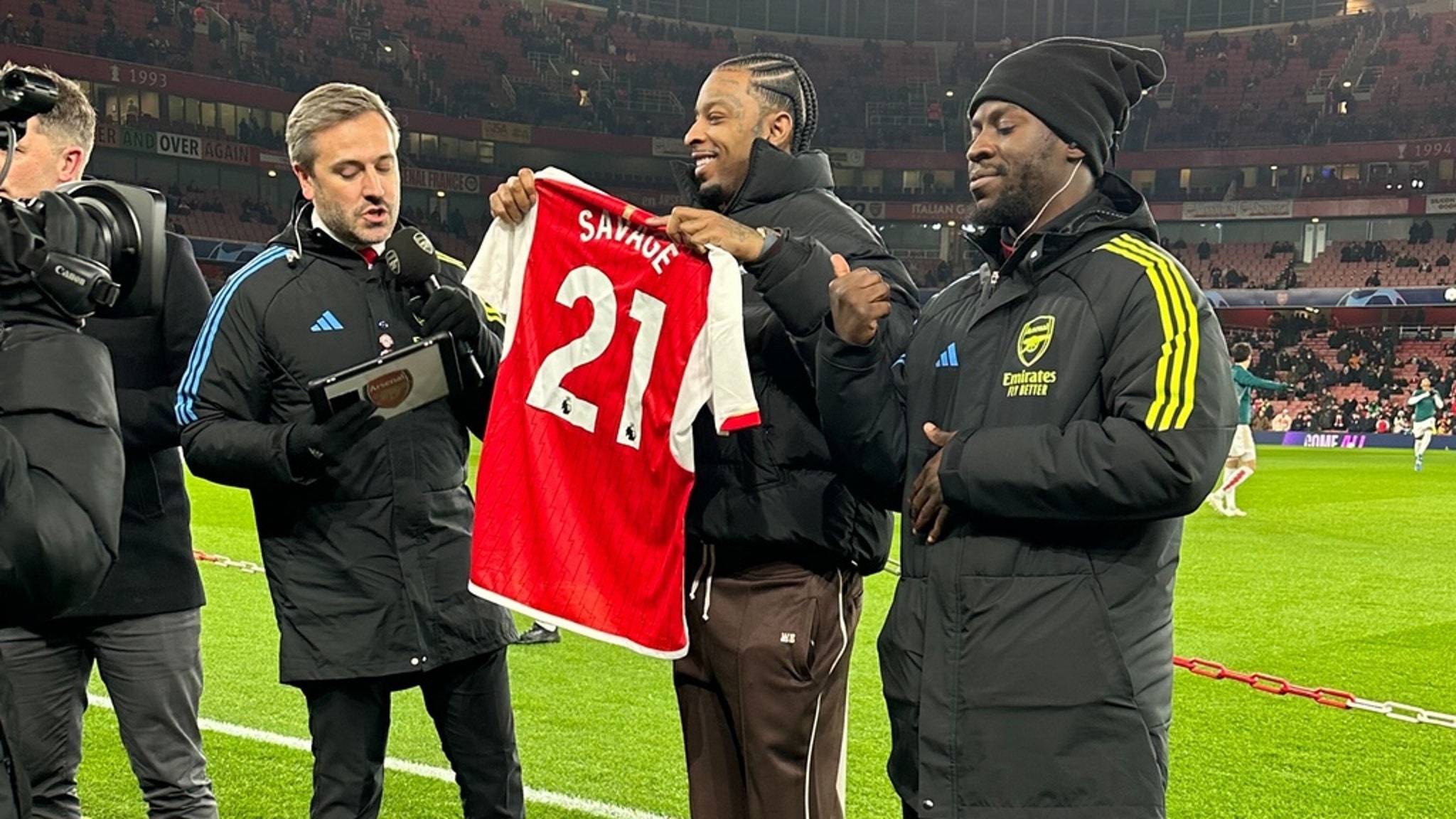 21 Savage Honored By Arsenal Game