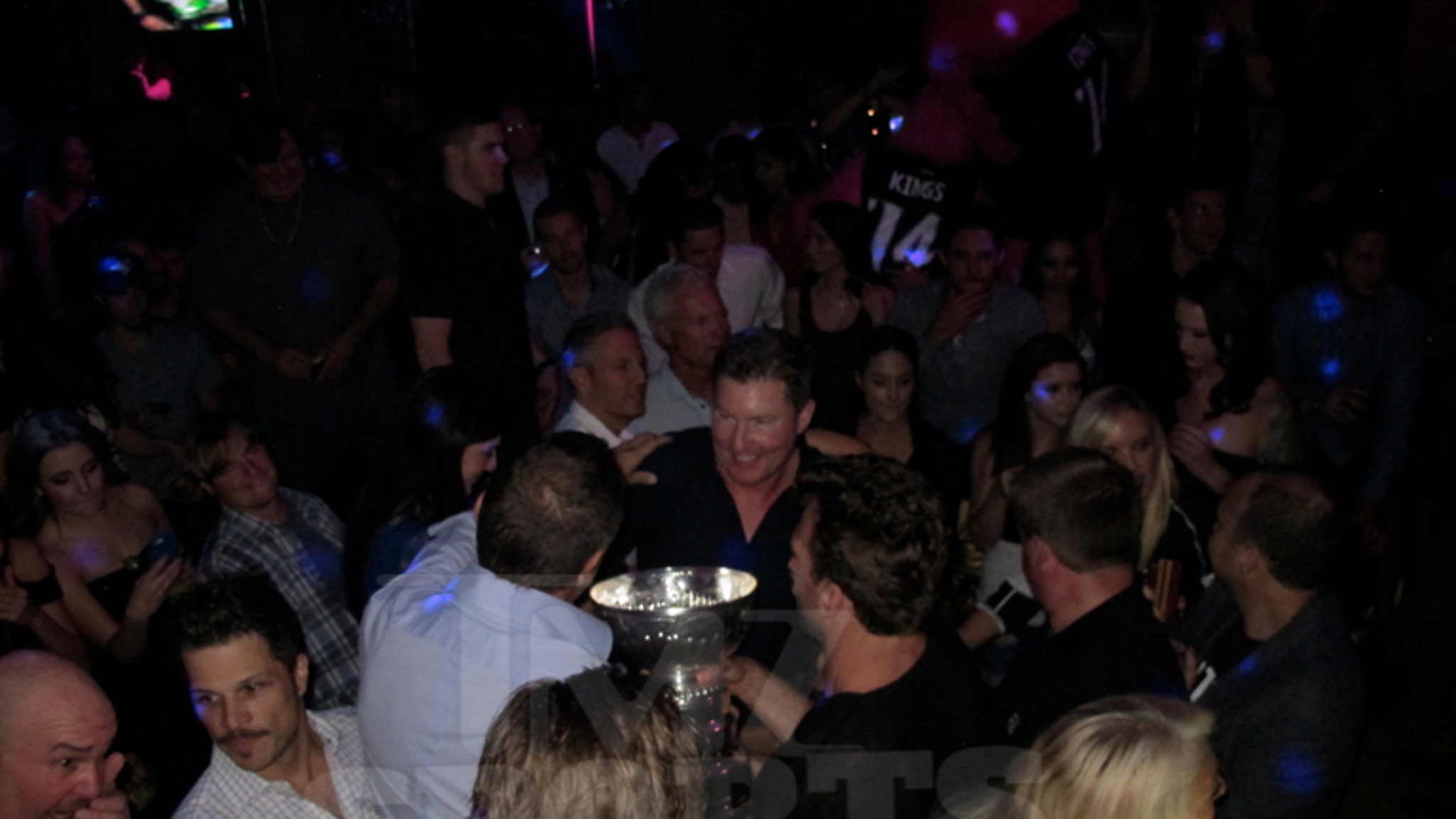 L.A. Kings Stars -- BOOZIN' FROM STANLEY CUP ... During Vegas Rager!