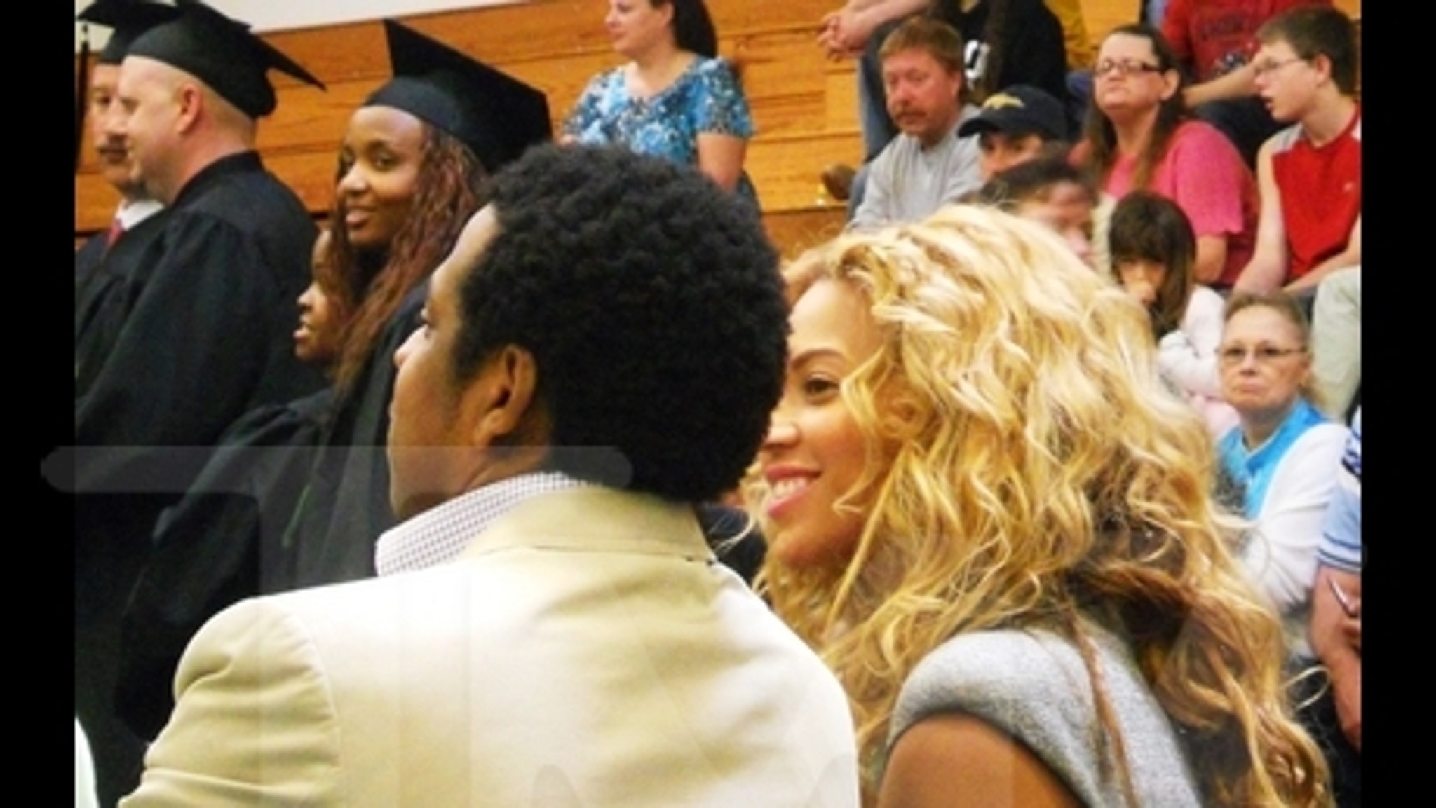 Jay-Z and Beyonce at College Graduation