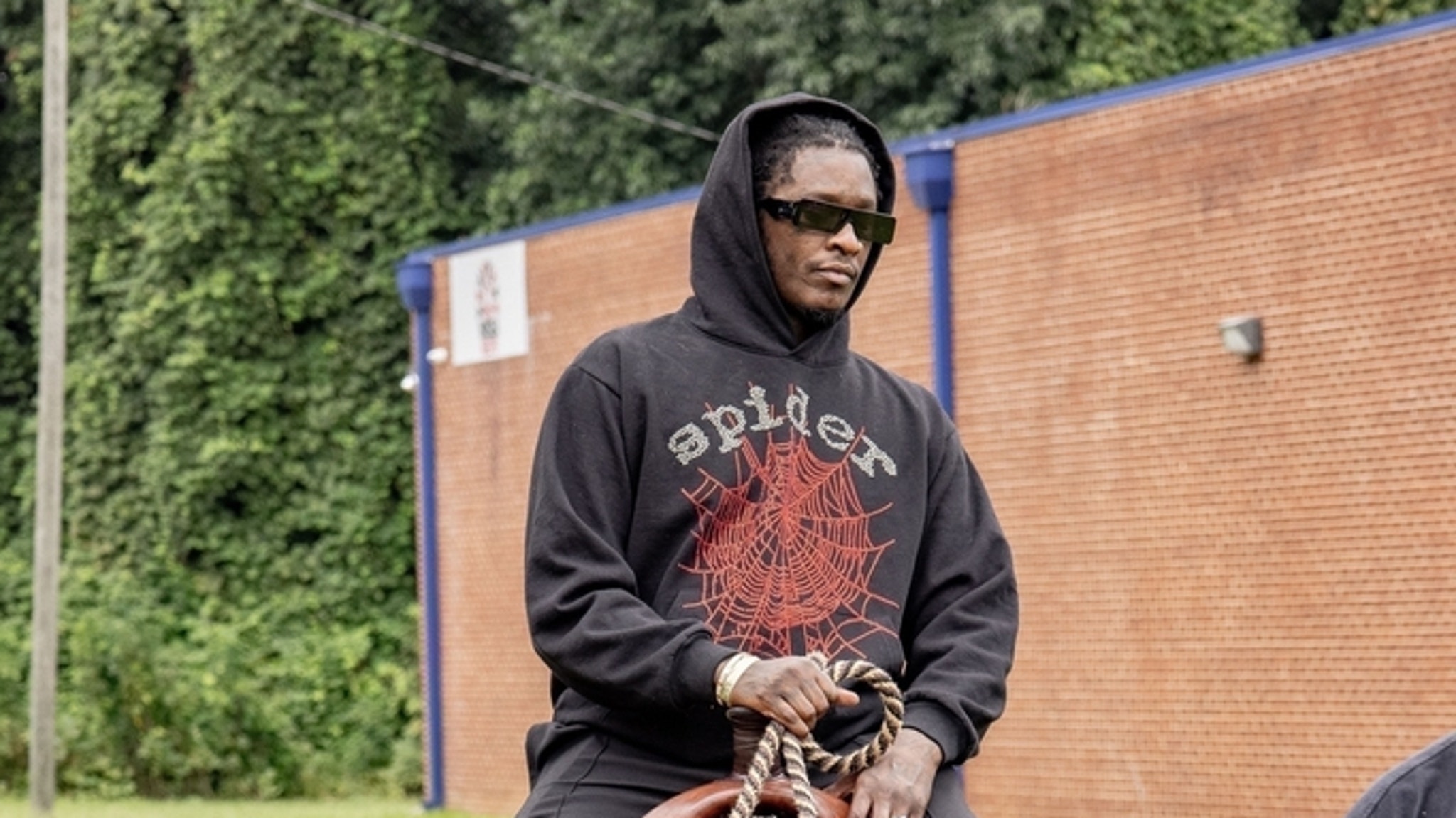 Young Thug Rides Horse For Community Service