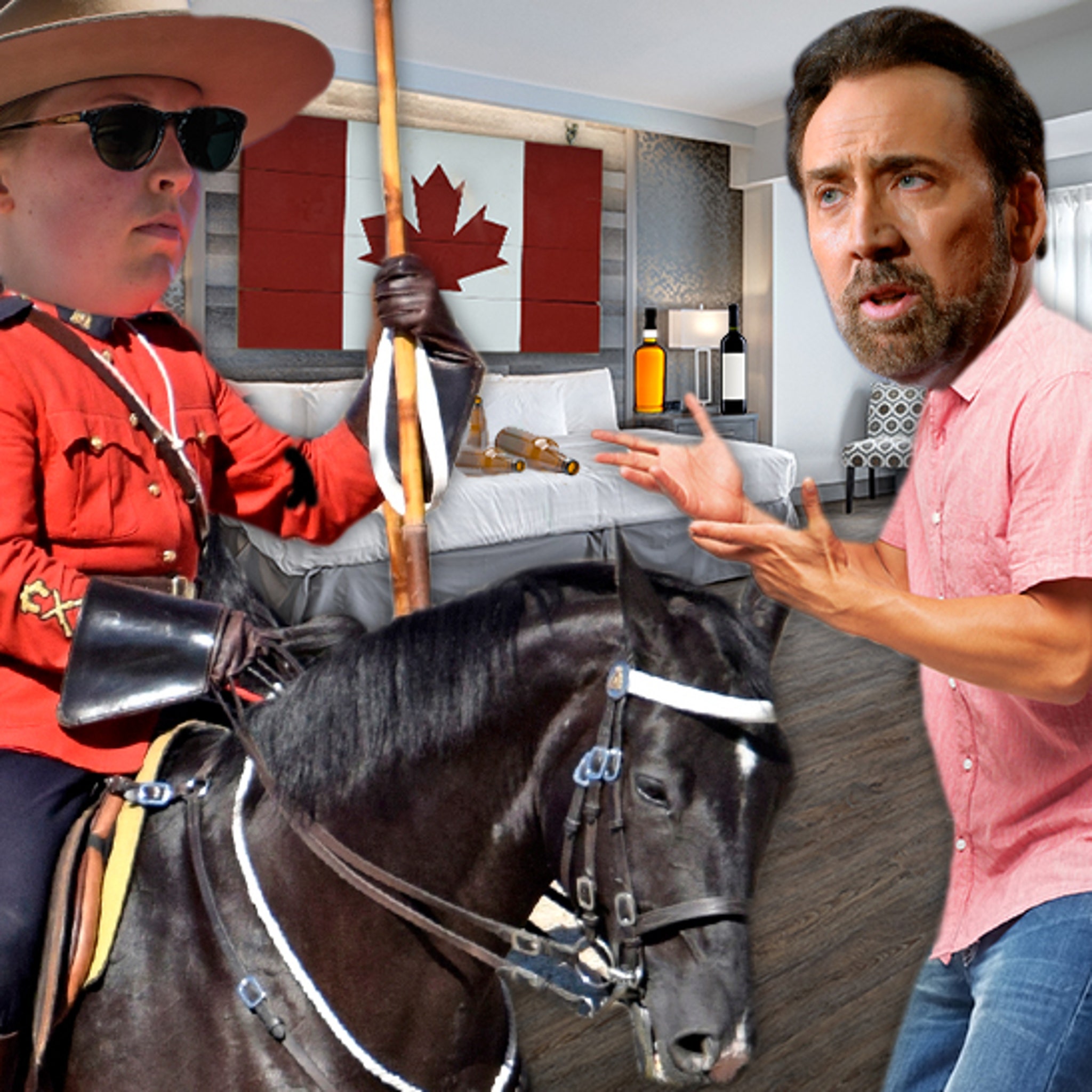 Nicolas Cage Riding A Horse