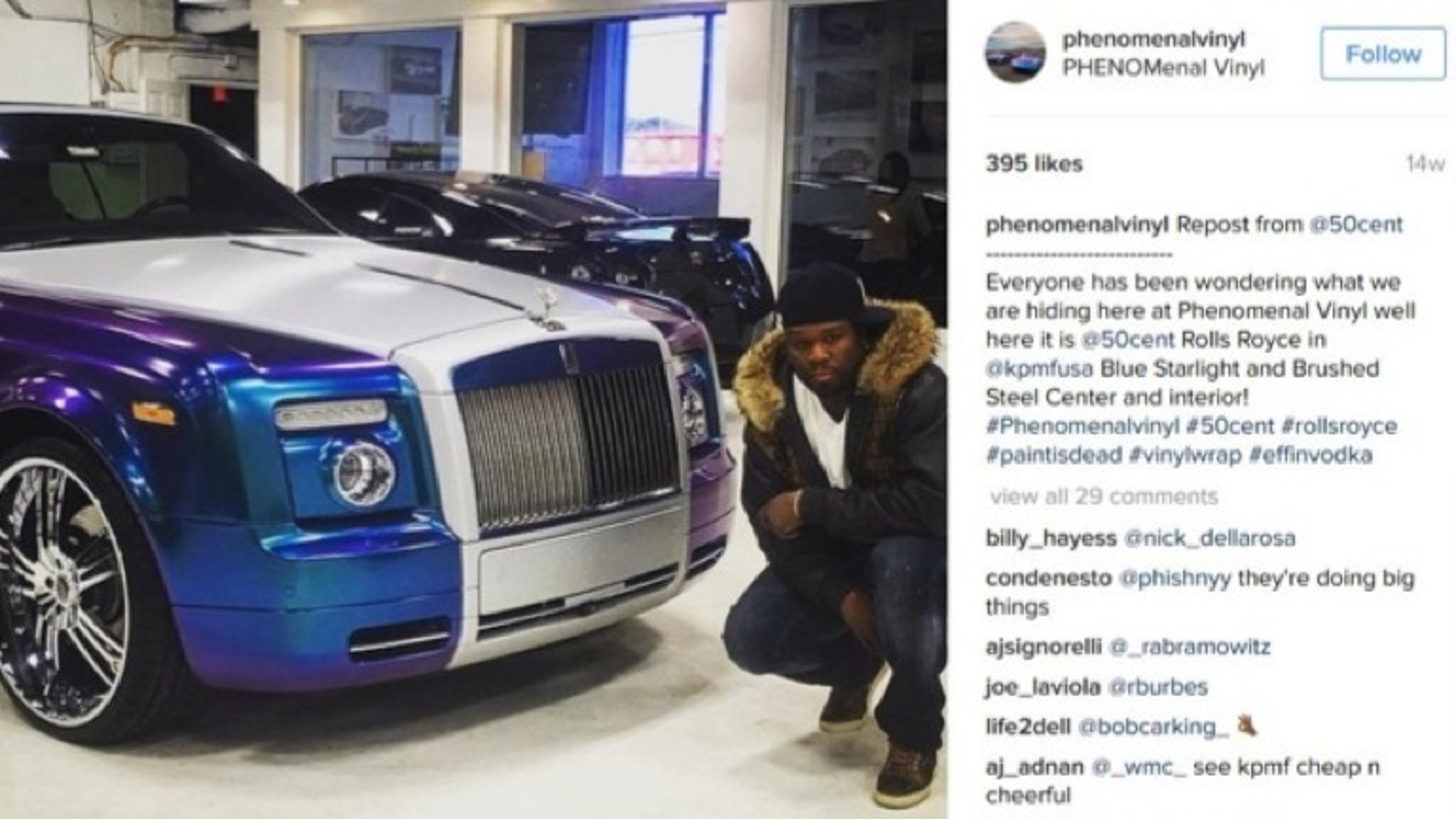 50 Cent Car Instagram Posts