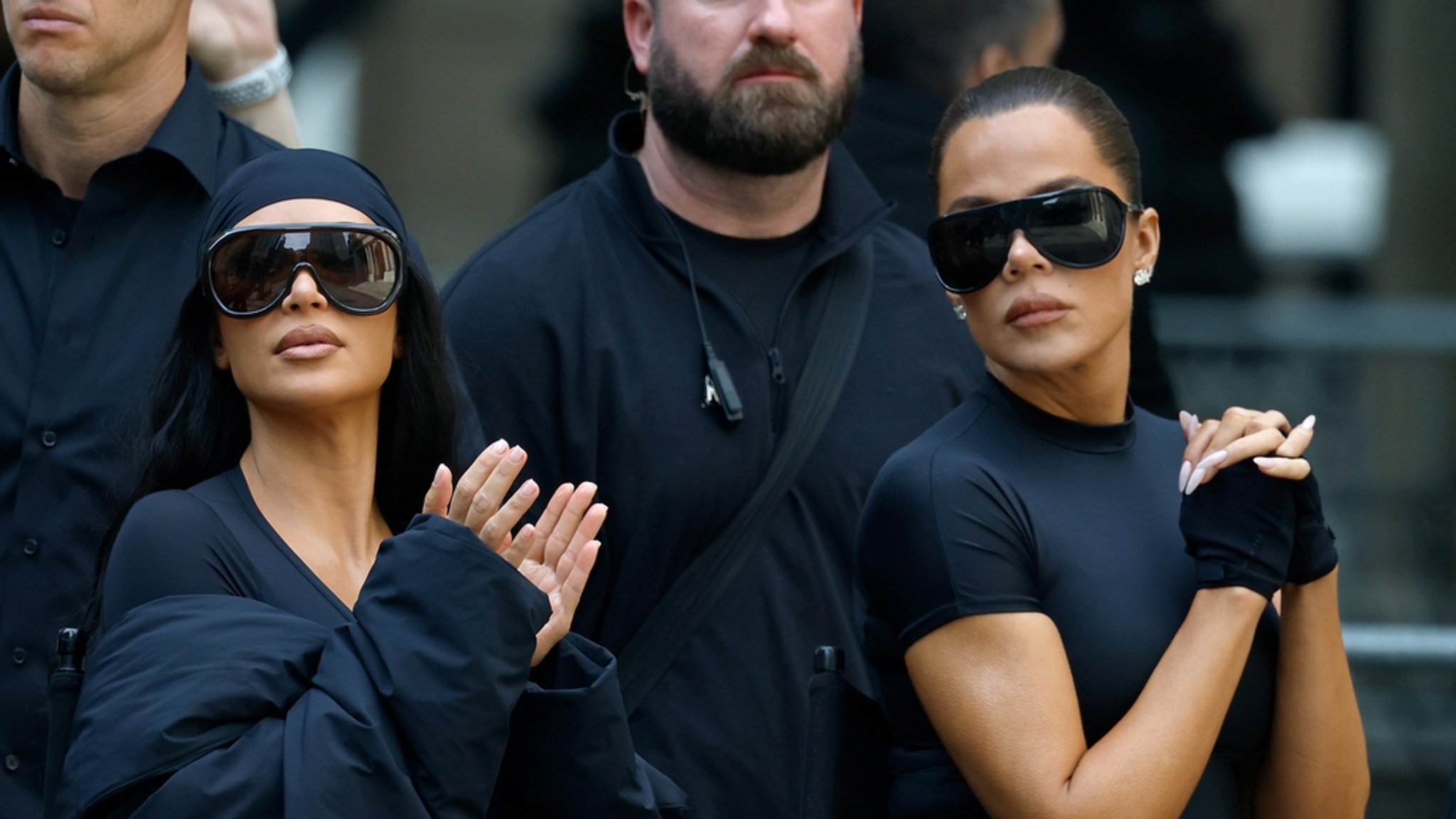 Kim Kardashian Poses With Khloe and Kris Jenner for SKIMS Shoot in NYC