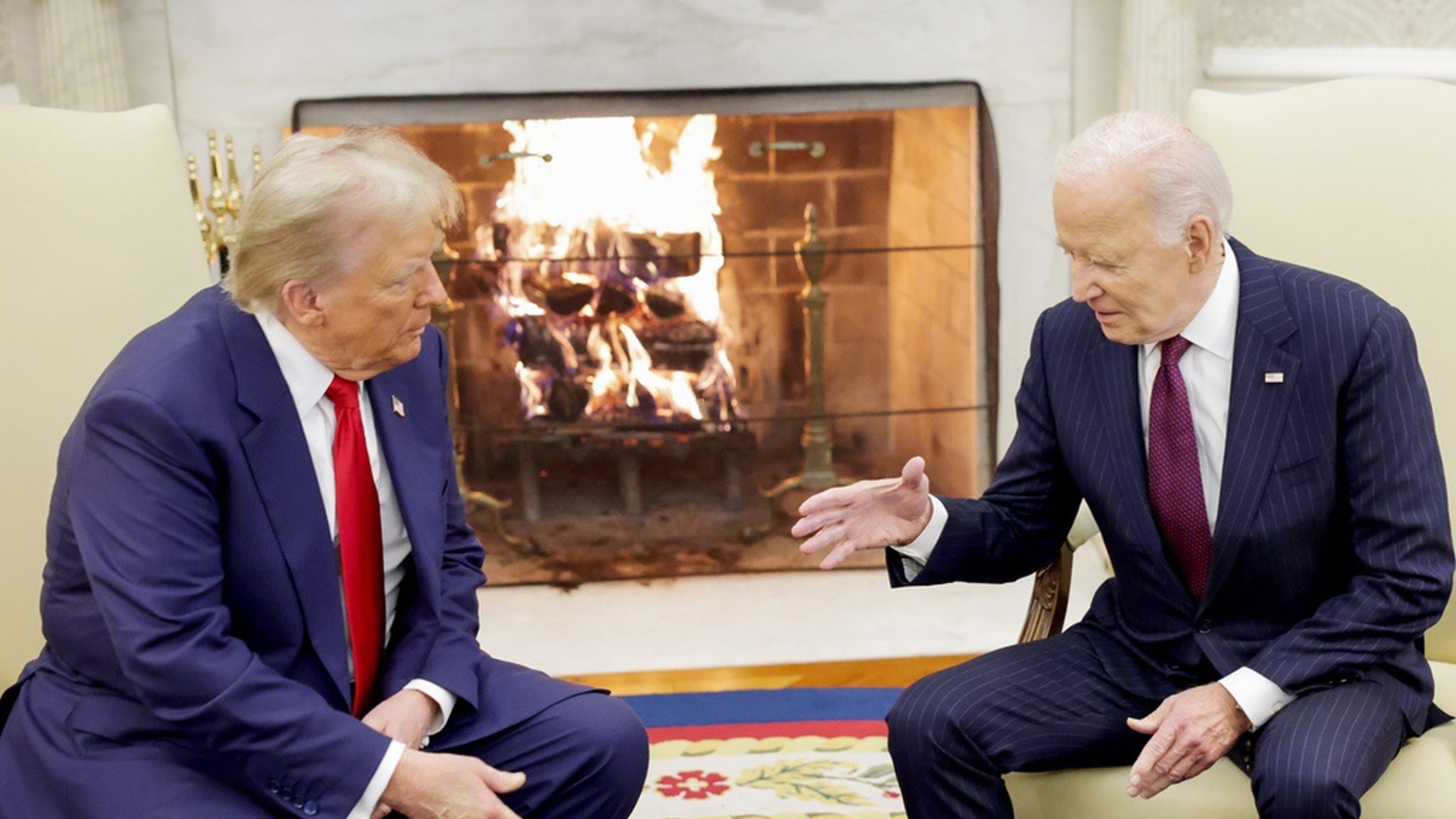Donald Trump Visits White House to Meet With President Biden